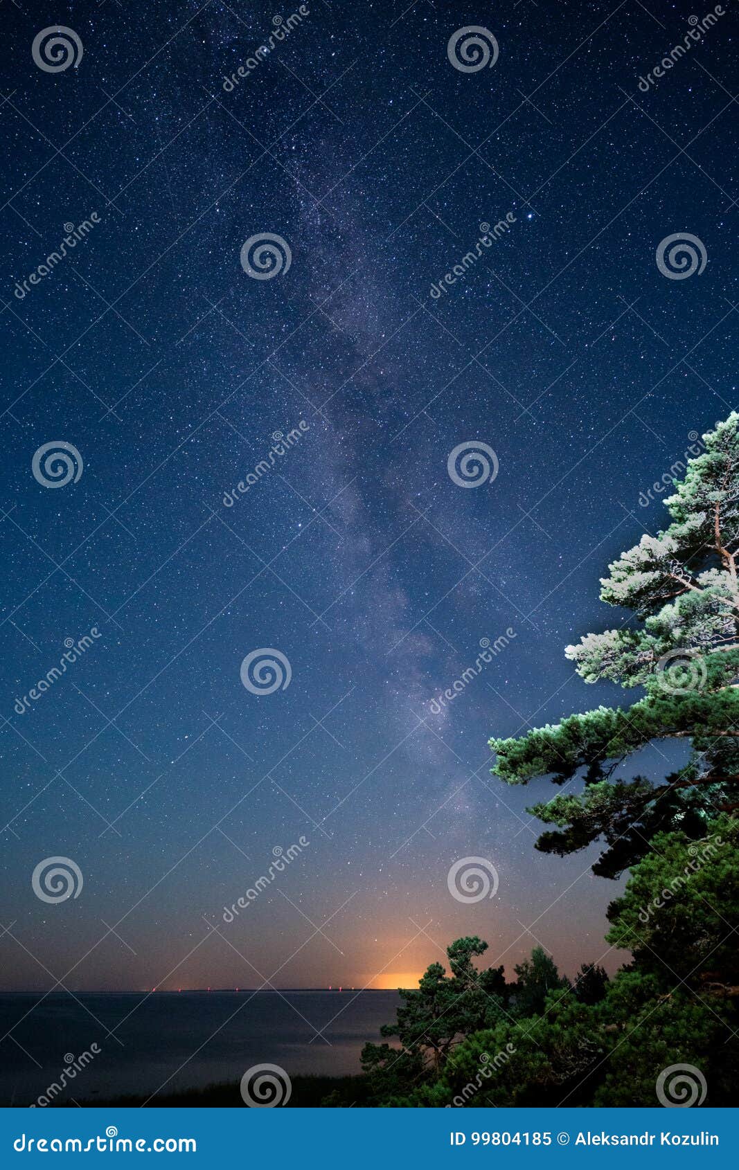 Beautiful Starry Night Sky with Milky Way. Stock Image - Image of milky ...