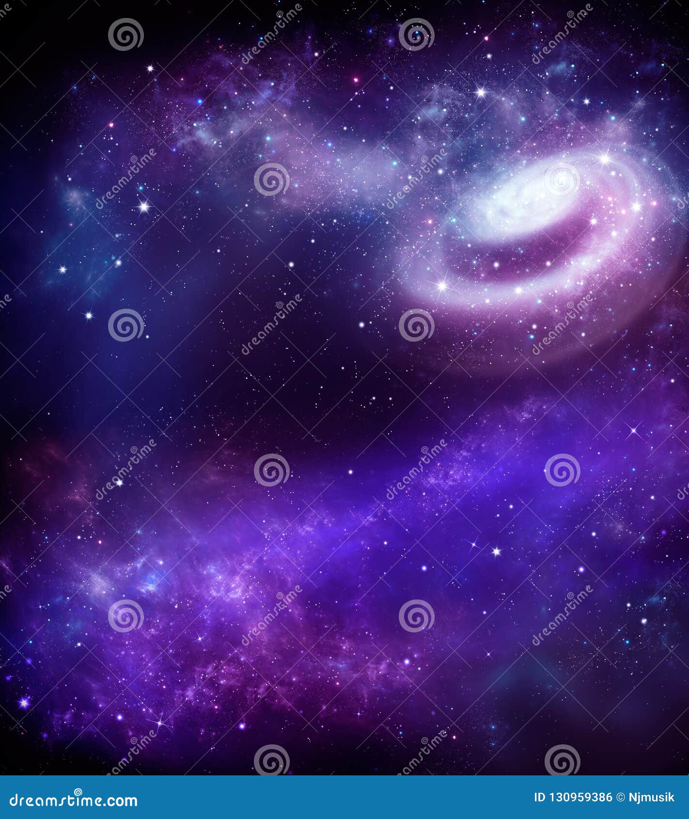Beautiful Starry Sky, Galactic Nebula, Space Background Stock ...