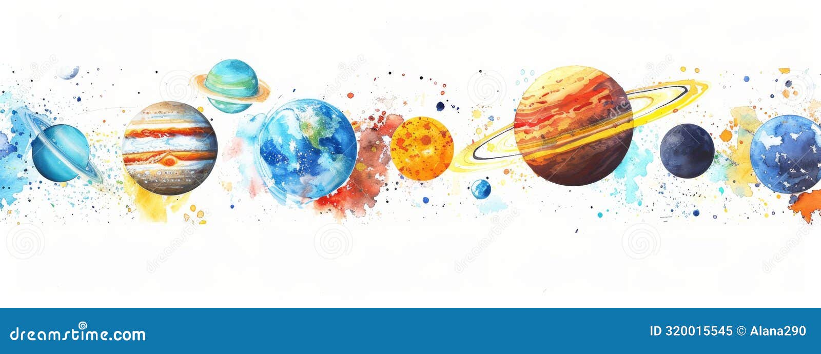 Beautiful Starry Sky with Planets, Abstract Cosmic Background, Solar ...