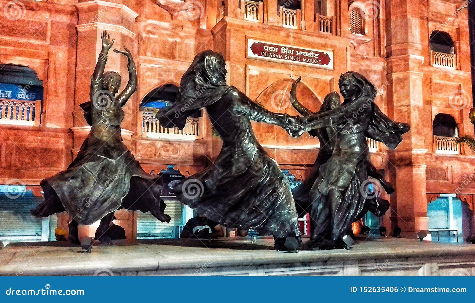Beautiful Statue of Dancing People Stock Photo - Image of bhangra ...