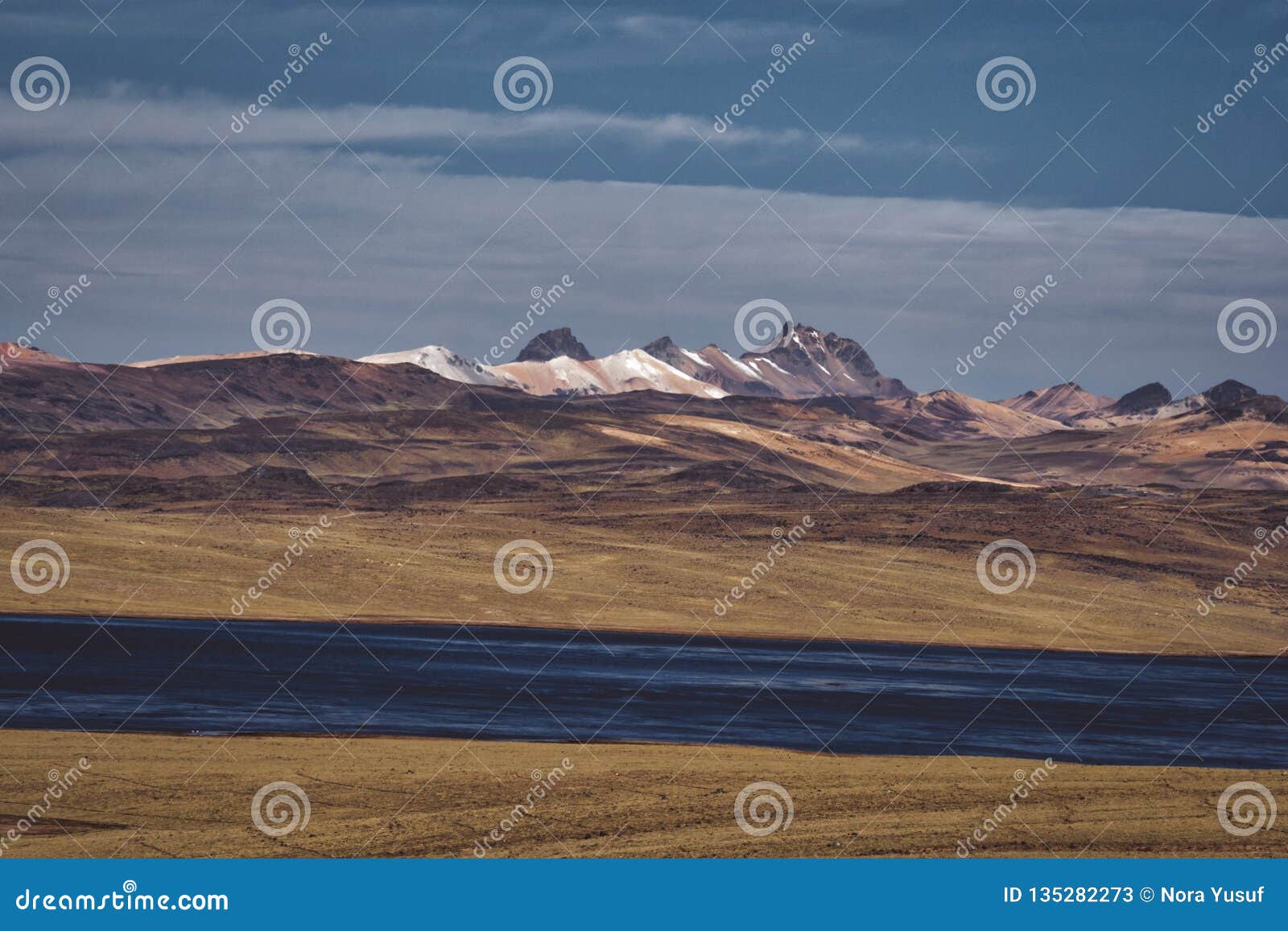 Beautiful Steppe and Distant Mountains Stock Image - Image of landscape ...
