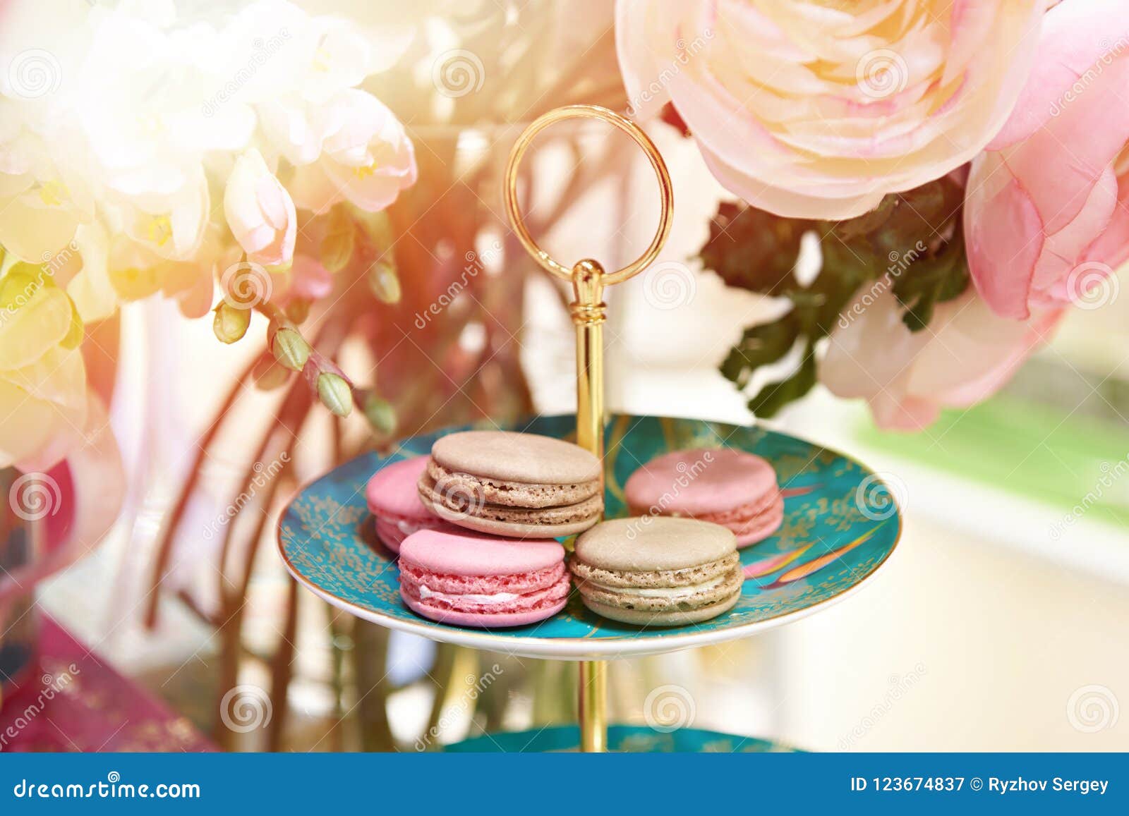 Beautiful Still Life with Macaron Biscuits Stock Image - Image of ...