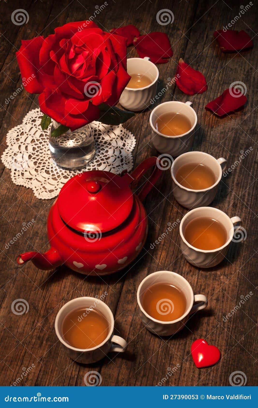 Beautiful Still Life with Rose Tea Stock Image - Image of doily ...