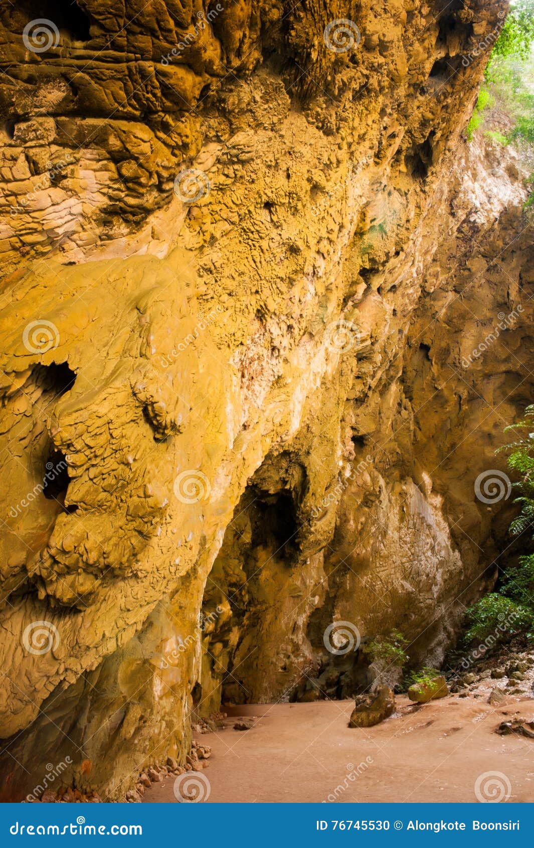 Beautiful Stone Cave with Above Light. Stock Photo - Image of excite ...