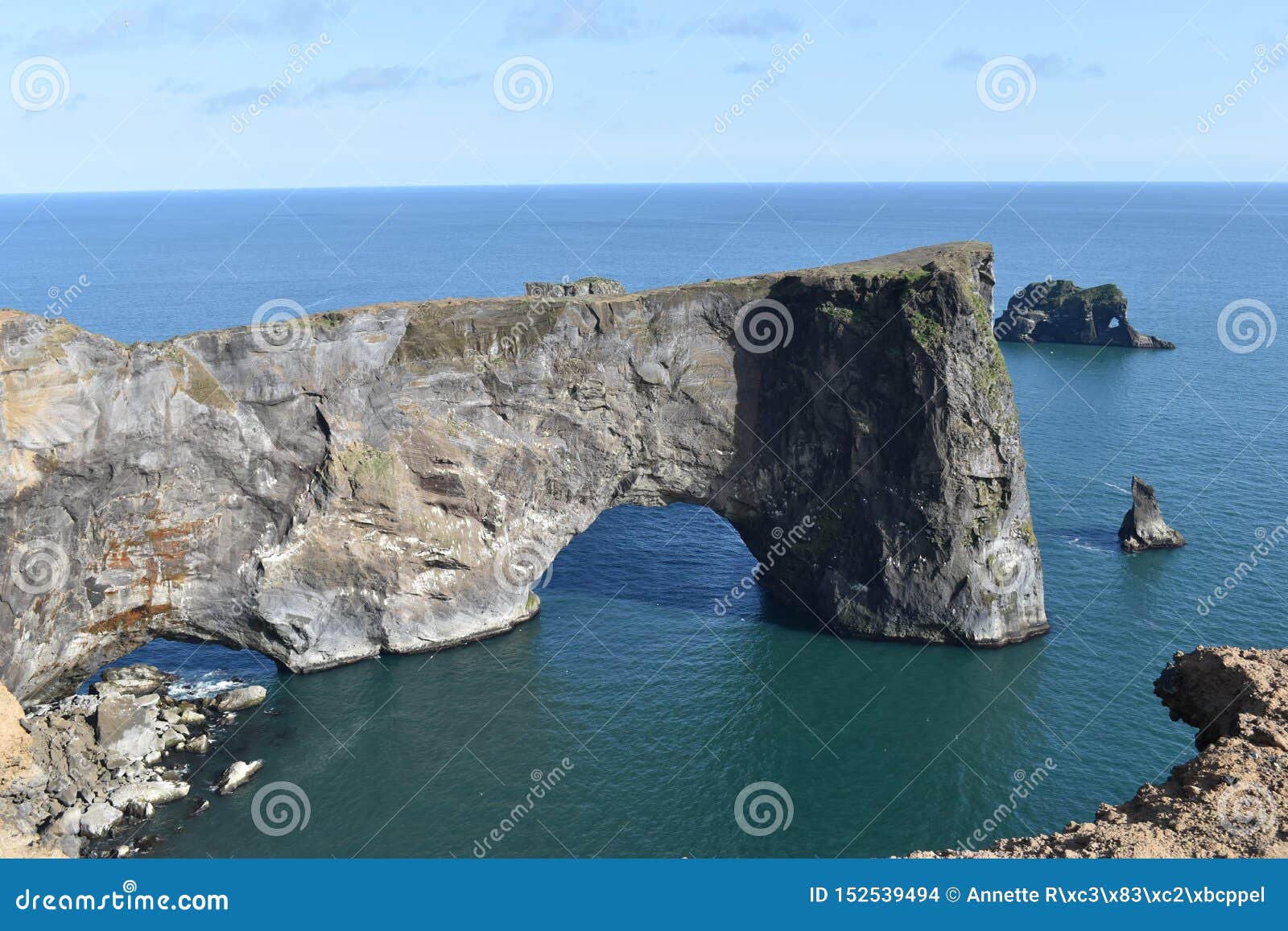 Beautiful Stone Gate at Dyrholaey in Vik in Iceland Stock Photo - Image ...