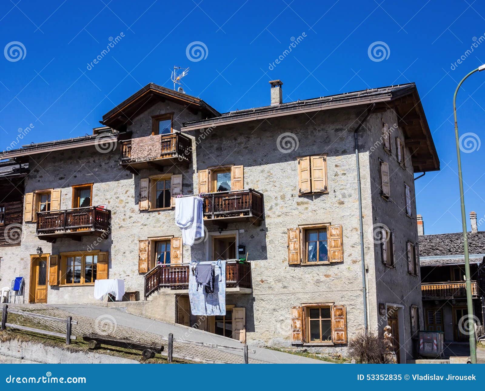 Beautiful Stone House in the Italian Mountains Stock Image - Image of ...
