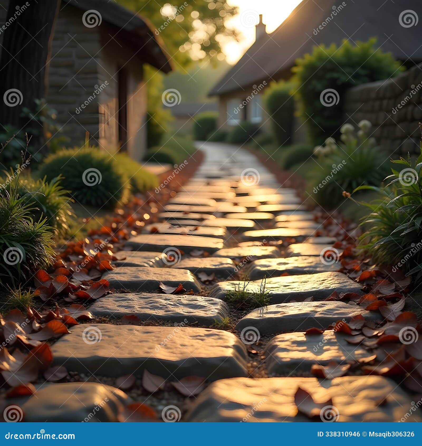Beautiful Stone Path in a Forest, Stepping Stone, a Tranquil Garden ...