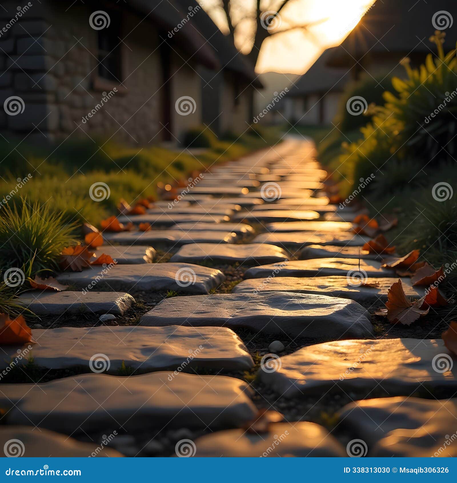 Beautiful Stone Path in a Forest, Stepping Stone, a Tranquil Garden ...