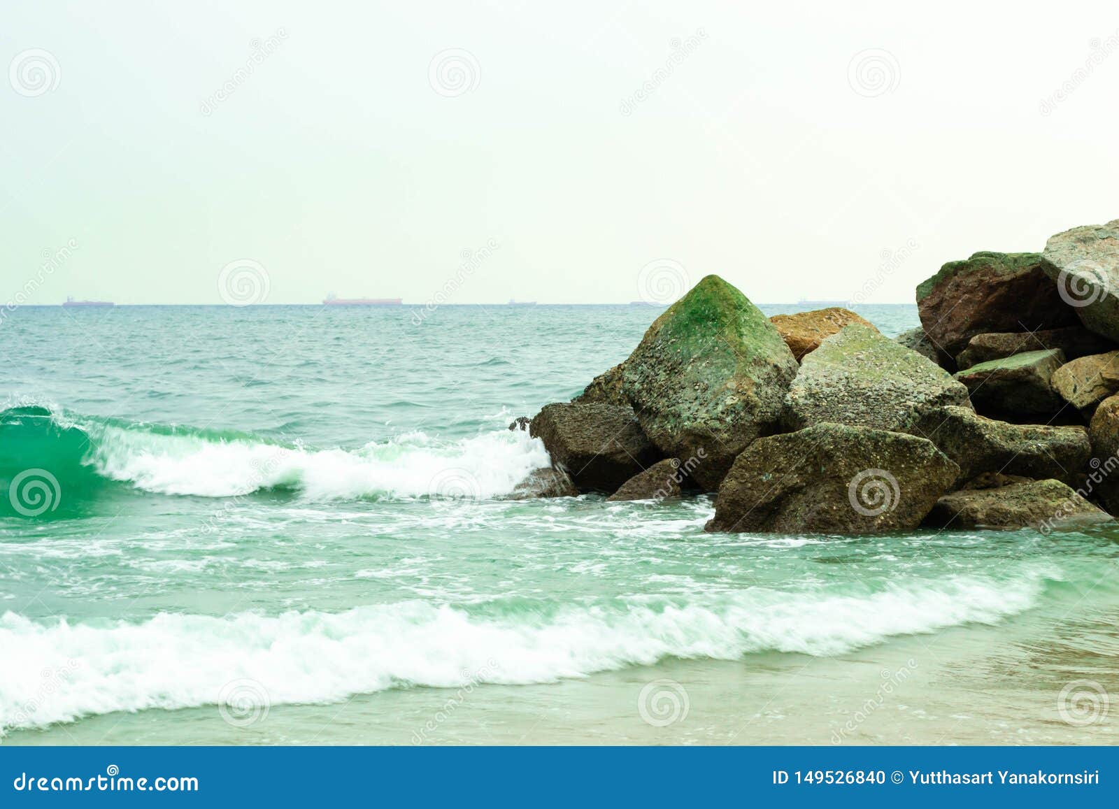 Beautiful Stone Wall on the Sea Stock Photo - Image of natural, rock ...