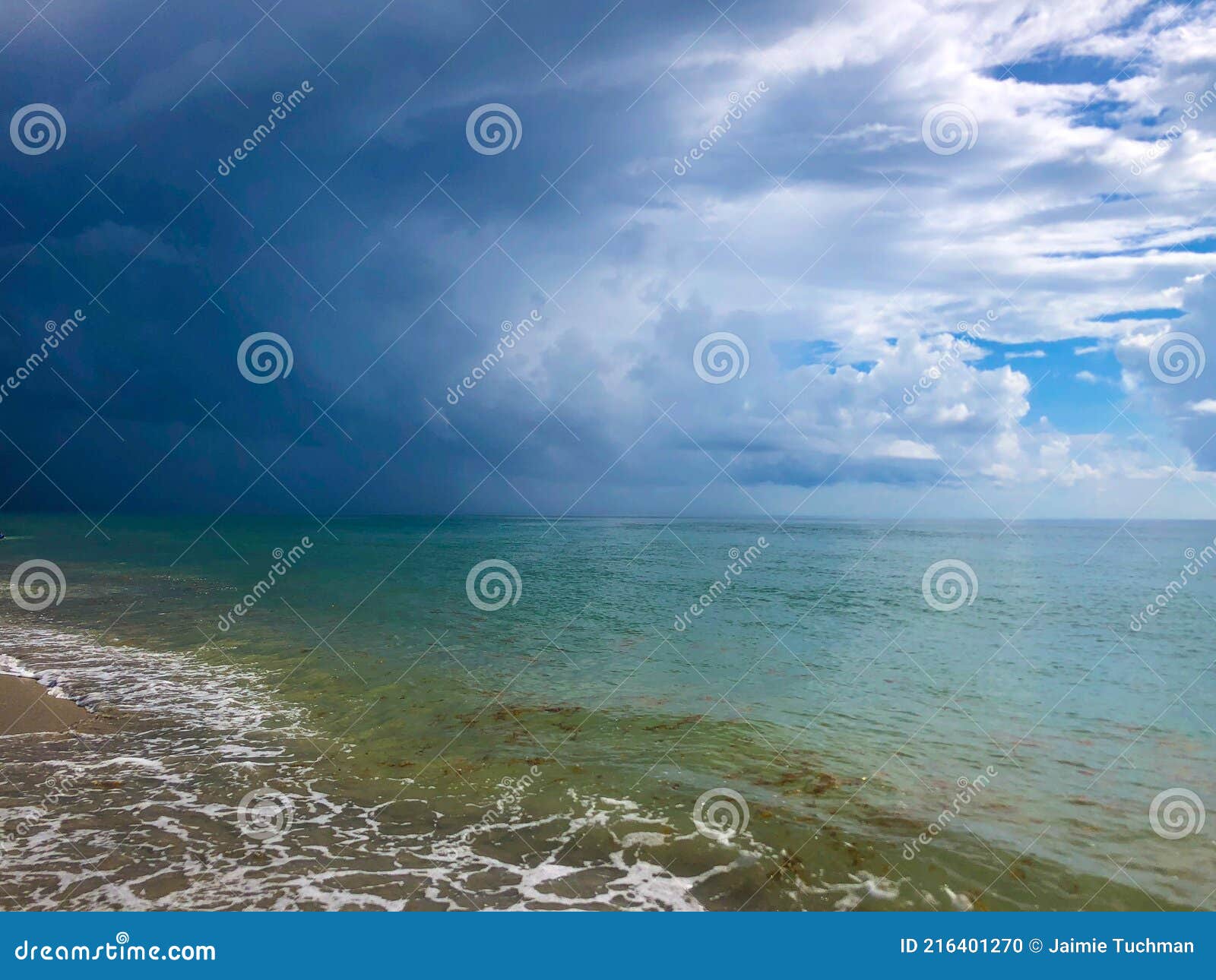 Beautiful Storm on the Beach in Florida Stock Photo - Image of ...