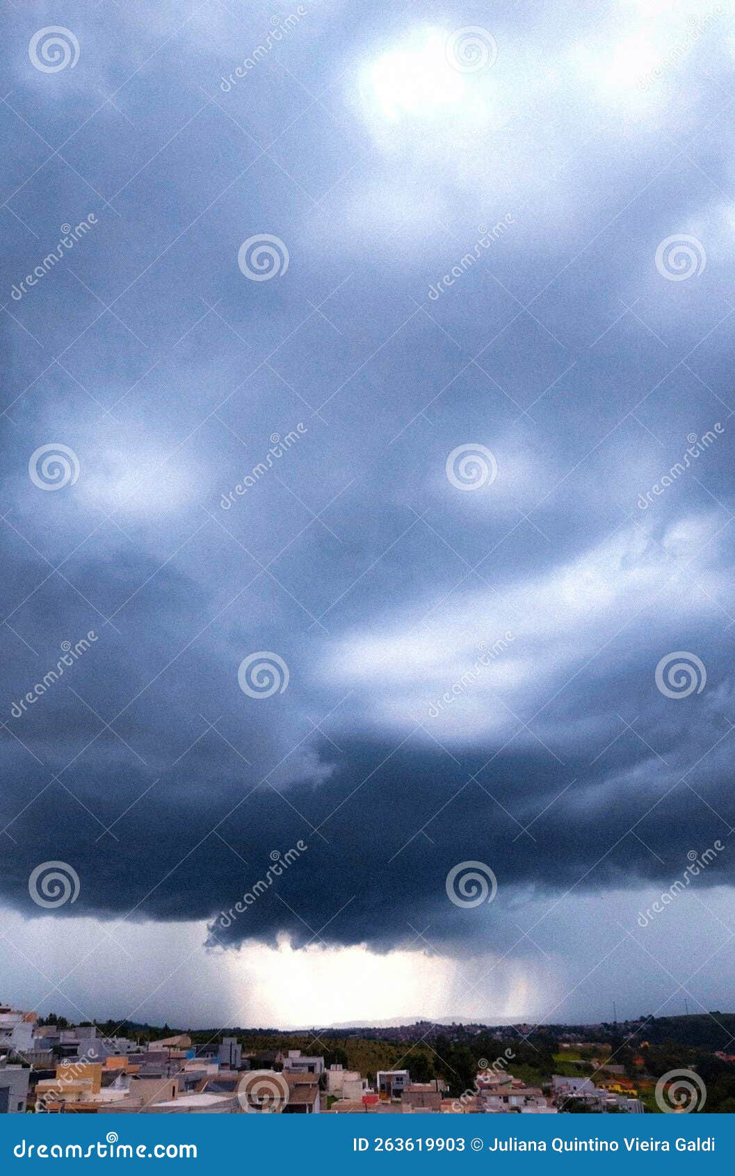 Beautiful storm in Brazil stock image. Image of rain - 263619903