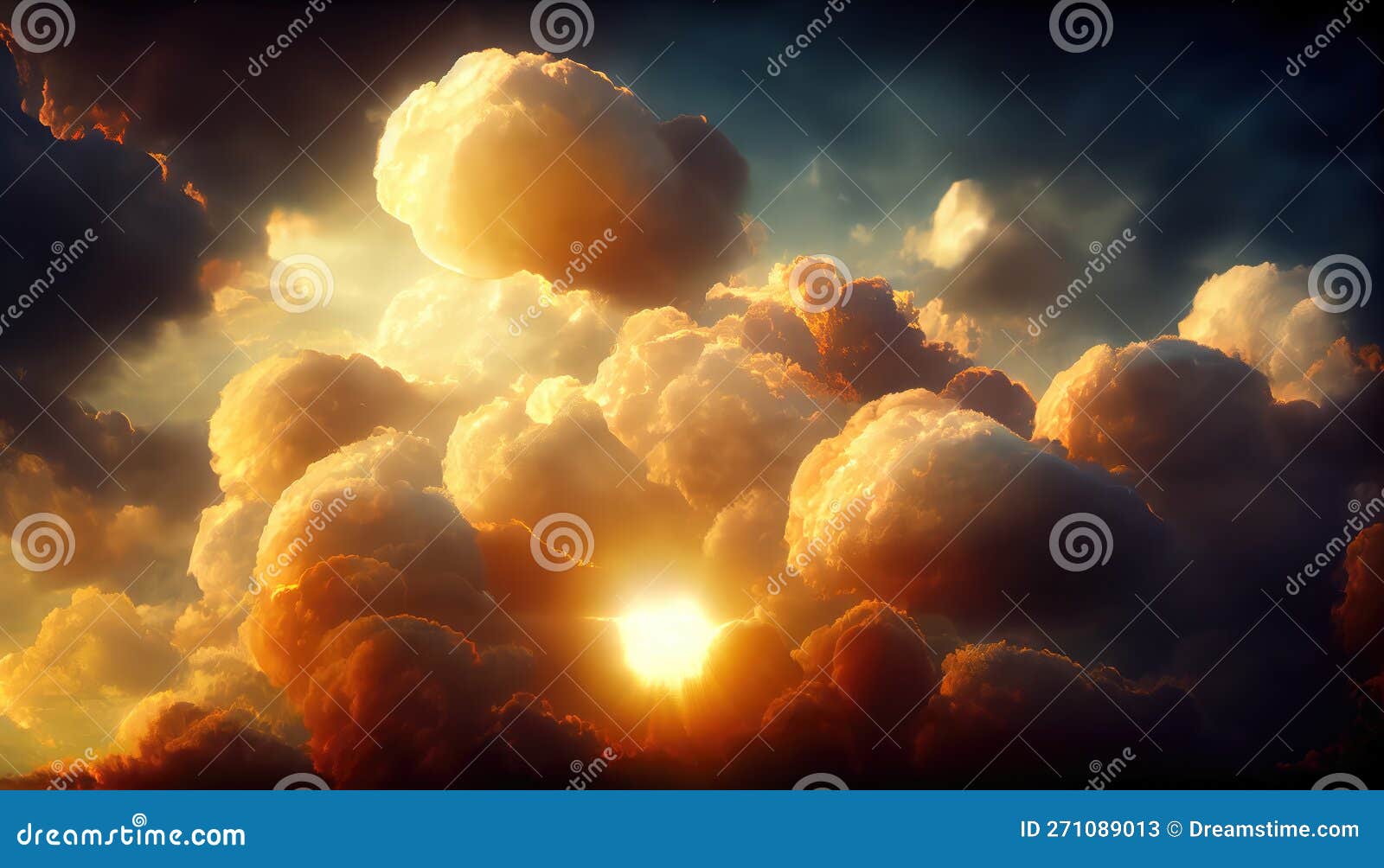 Beautiful Storm Clouds, Sky Cloud Background. Digital Art. Stock ...