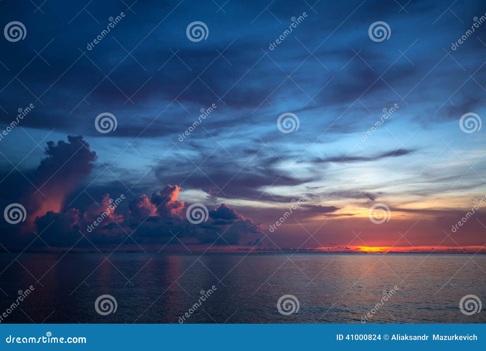 Beautiful Storm Clouds at the Sunset Stock Photo - Image of scene ...
