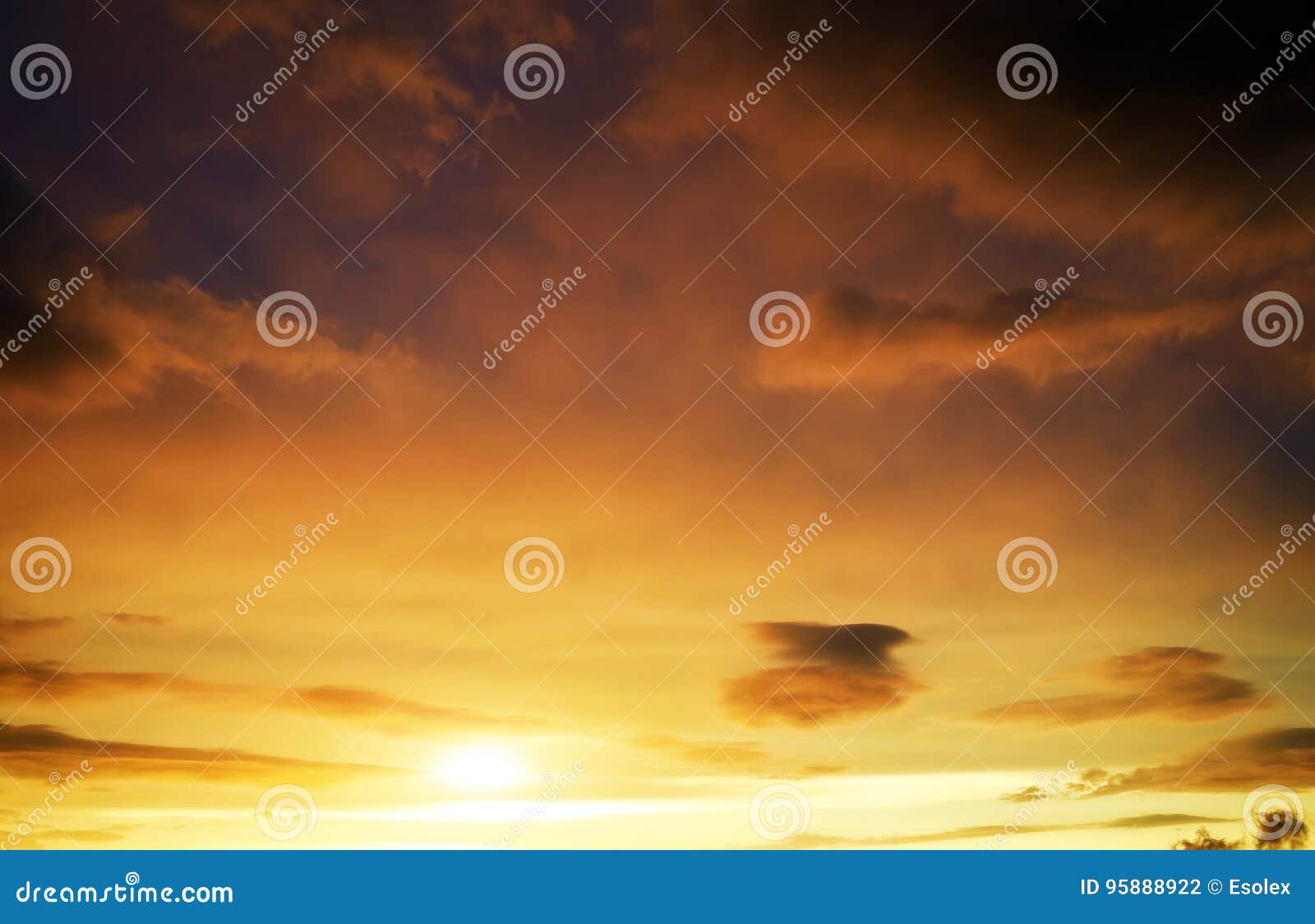 Beautiful Stormy Sunset Sky. Cloudy Abstract Background Stock Photo ...