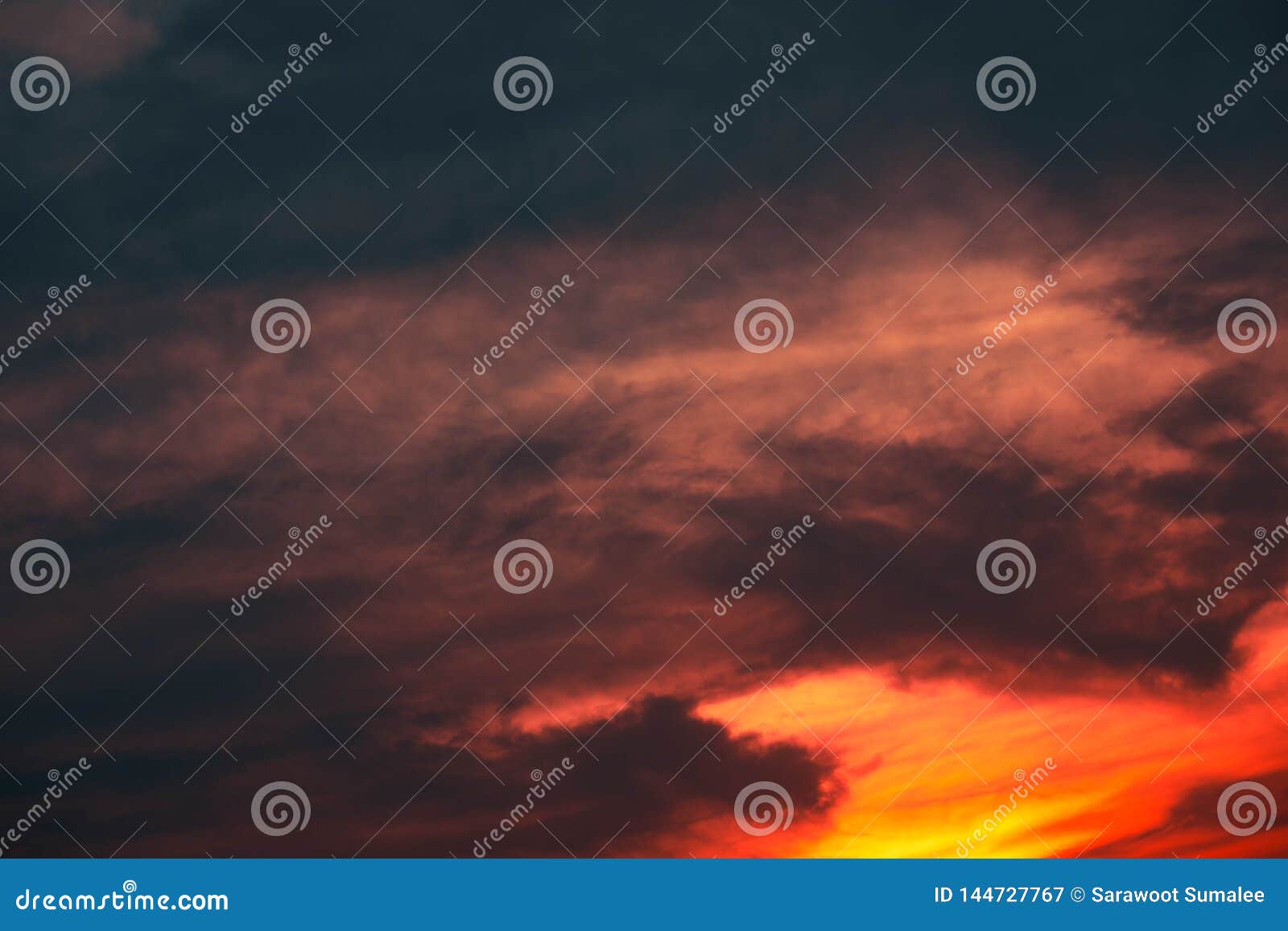 Beautiful of Stratus Cloud in Sunset Background for Forecast and ...