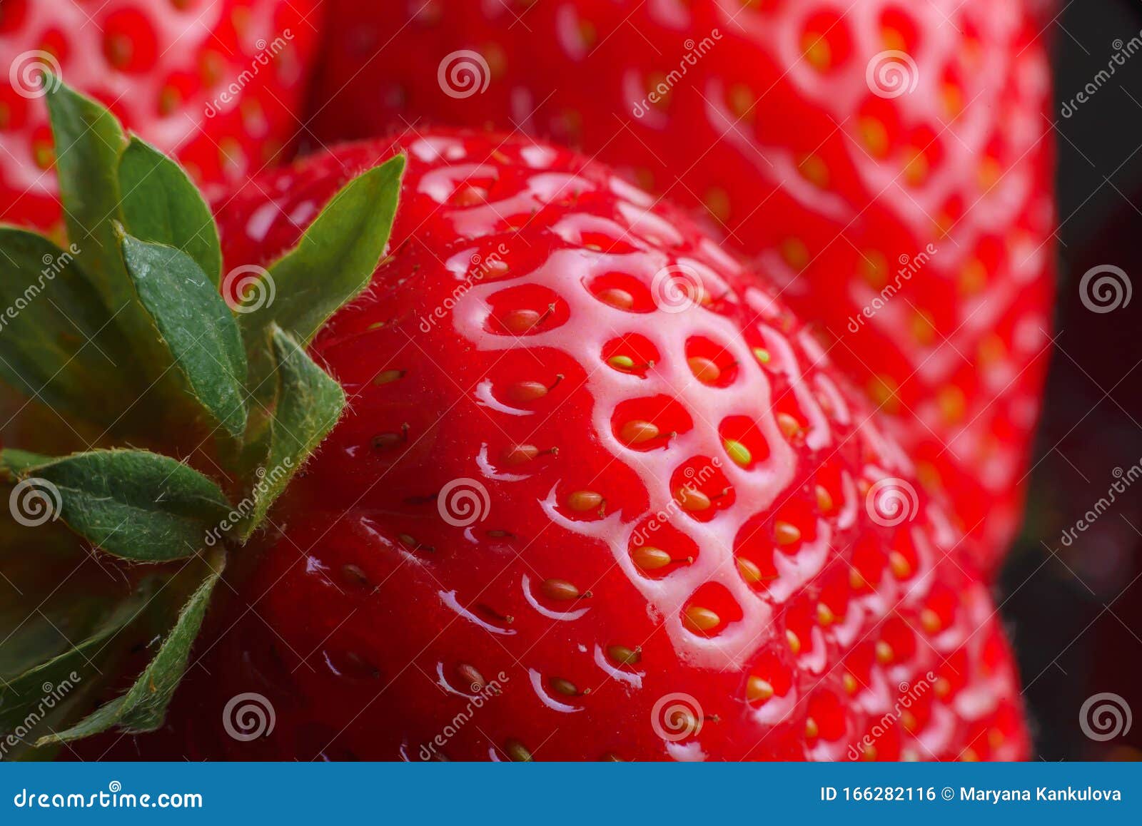 Beautiful Strawberry Closeup. Macro Image of Fresh Strawberries Stock ...