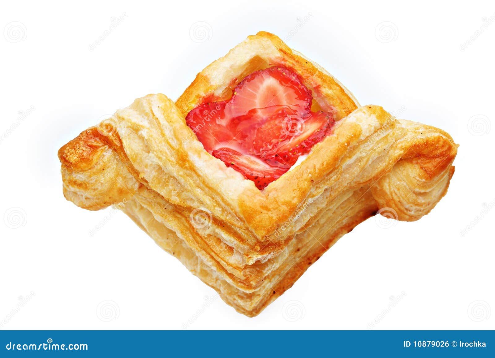 Beautiful Strawberry Pastry Stock Photo - Image of single, crust: 10879026