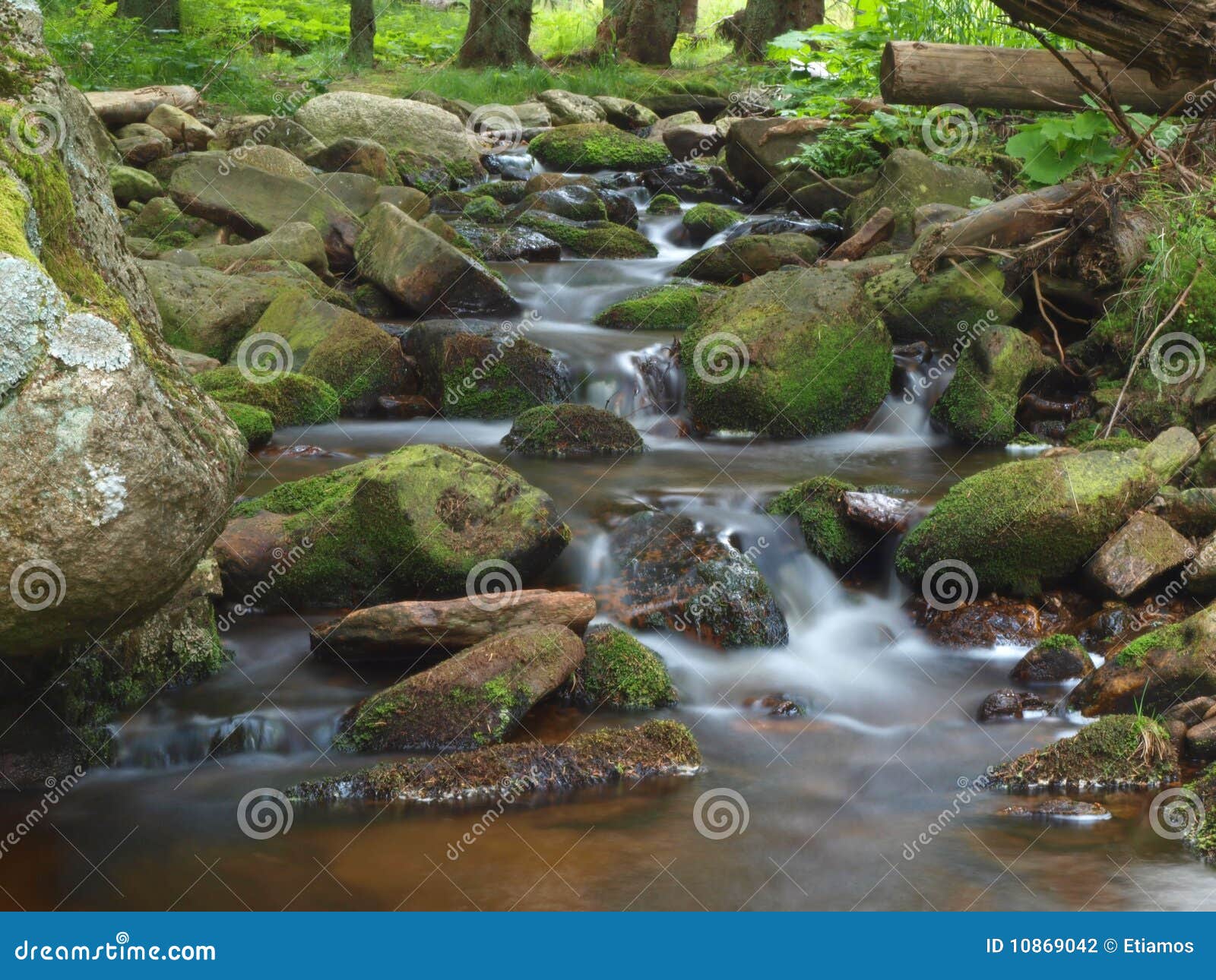 Beautiful stream stock photo. Image of bolder, brown - 10869042