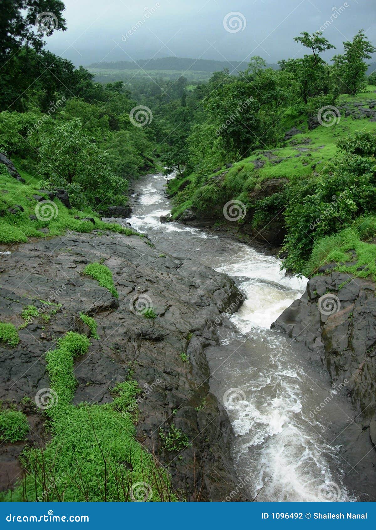 Beautiful Stream stock photo. Image of beautiful, distant - 1096492