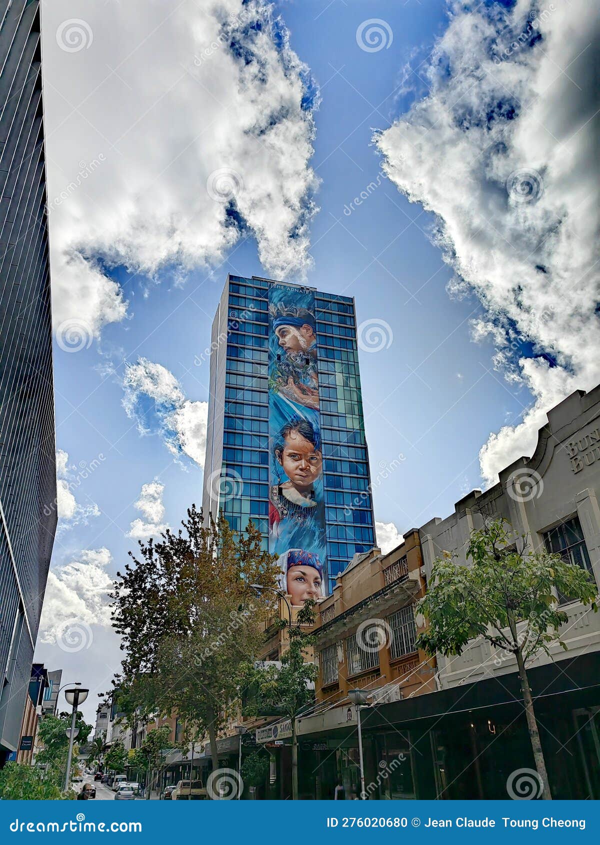 Beautiful Street Art on Building in Perth CBD, the Adnate. Editorial ...