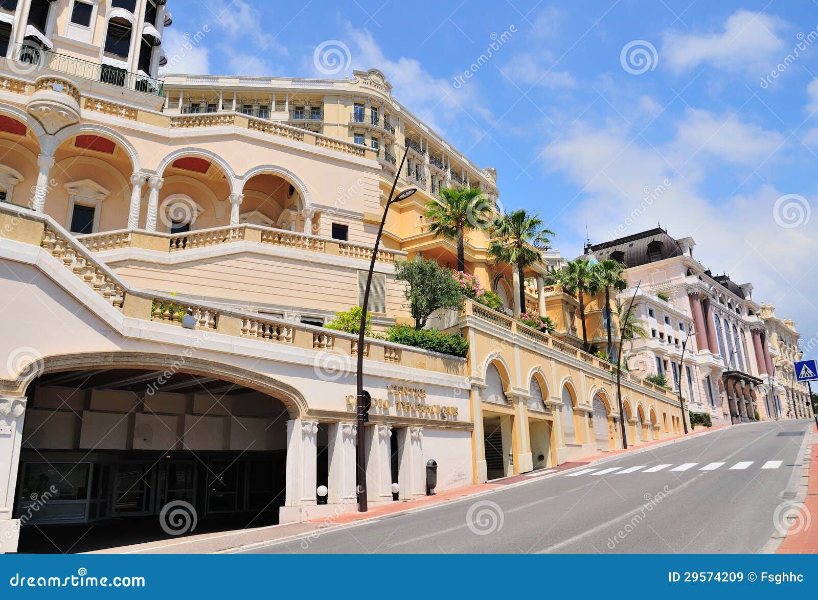 Beautiful Street Buildings Against Sky in Monaco Stock Image - Image of ...