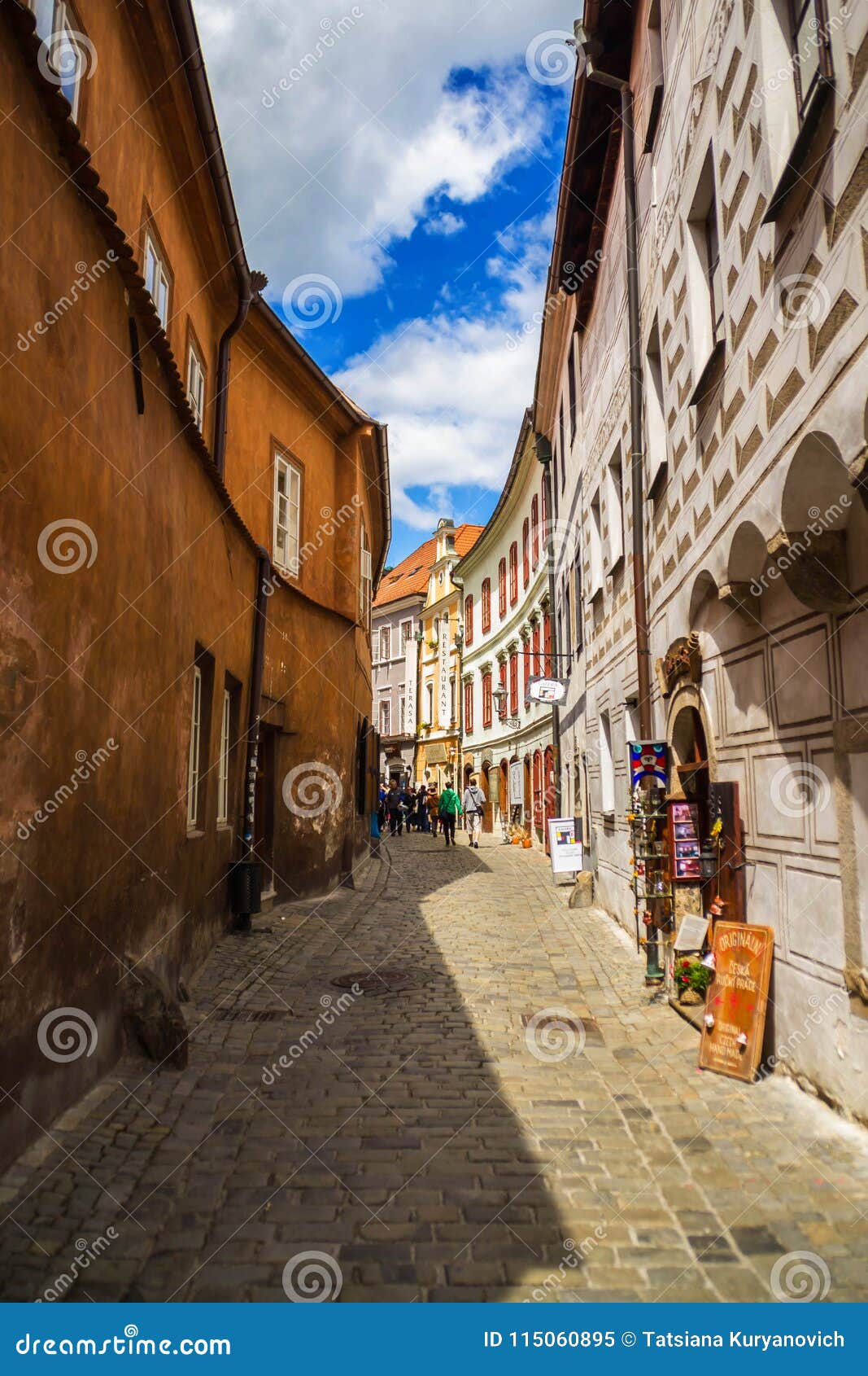 Beautiful Street in Ceski Krumlov, Czech Republic Editorial Image ... Beautiful Street in Ceski Krumlov, Czech Republic Editorial Image ...