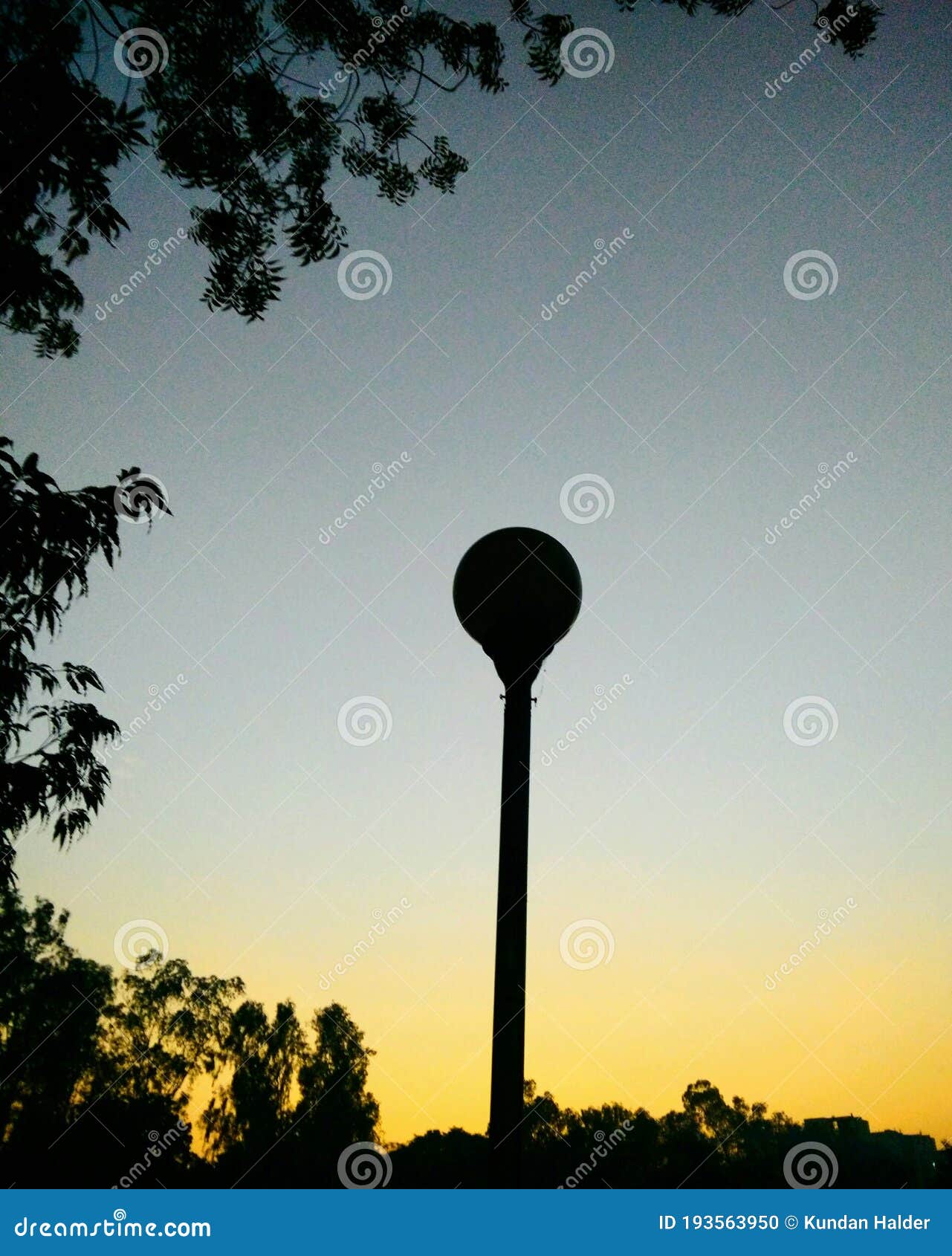 Beautiful Street Lamp Post with Evening Sunset Stock Photo - Image of ...