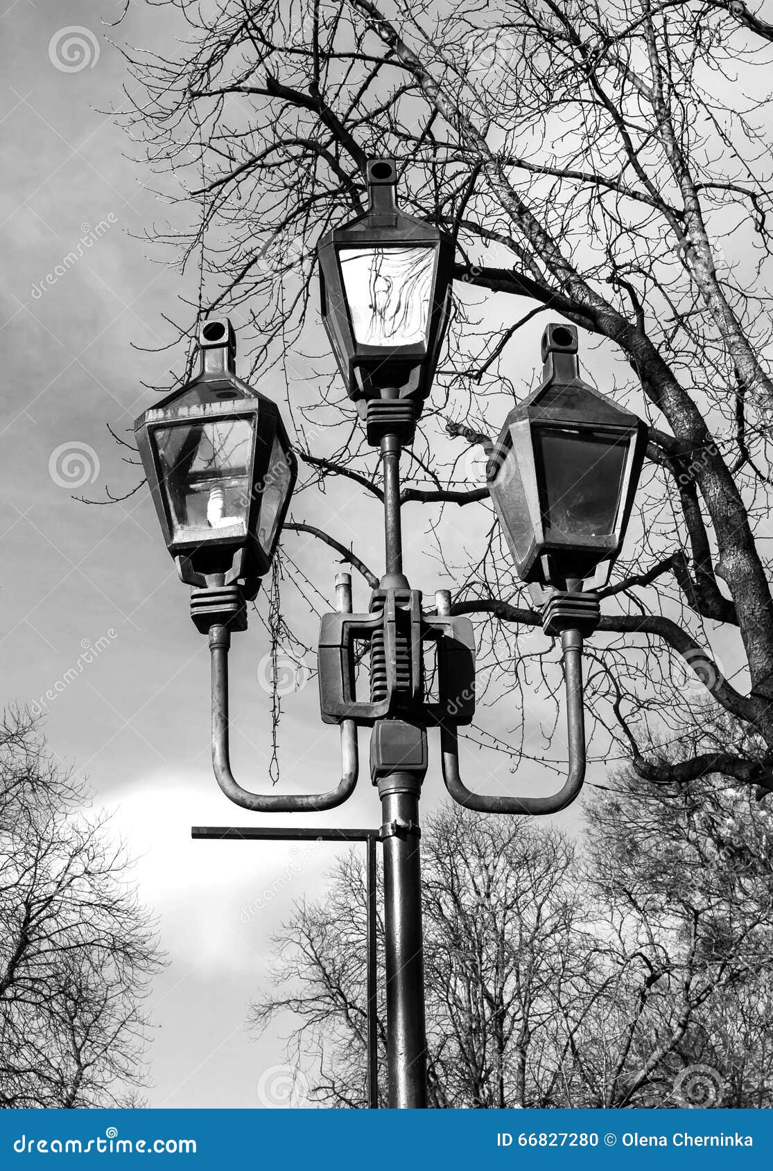 Beautiful Street Lights on the Background of Sky Stock Photo - Image of ...