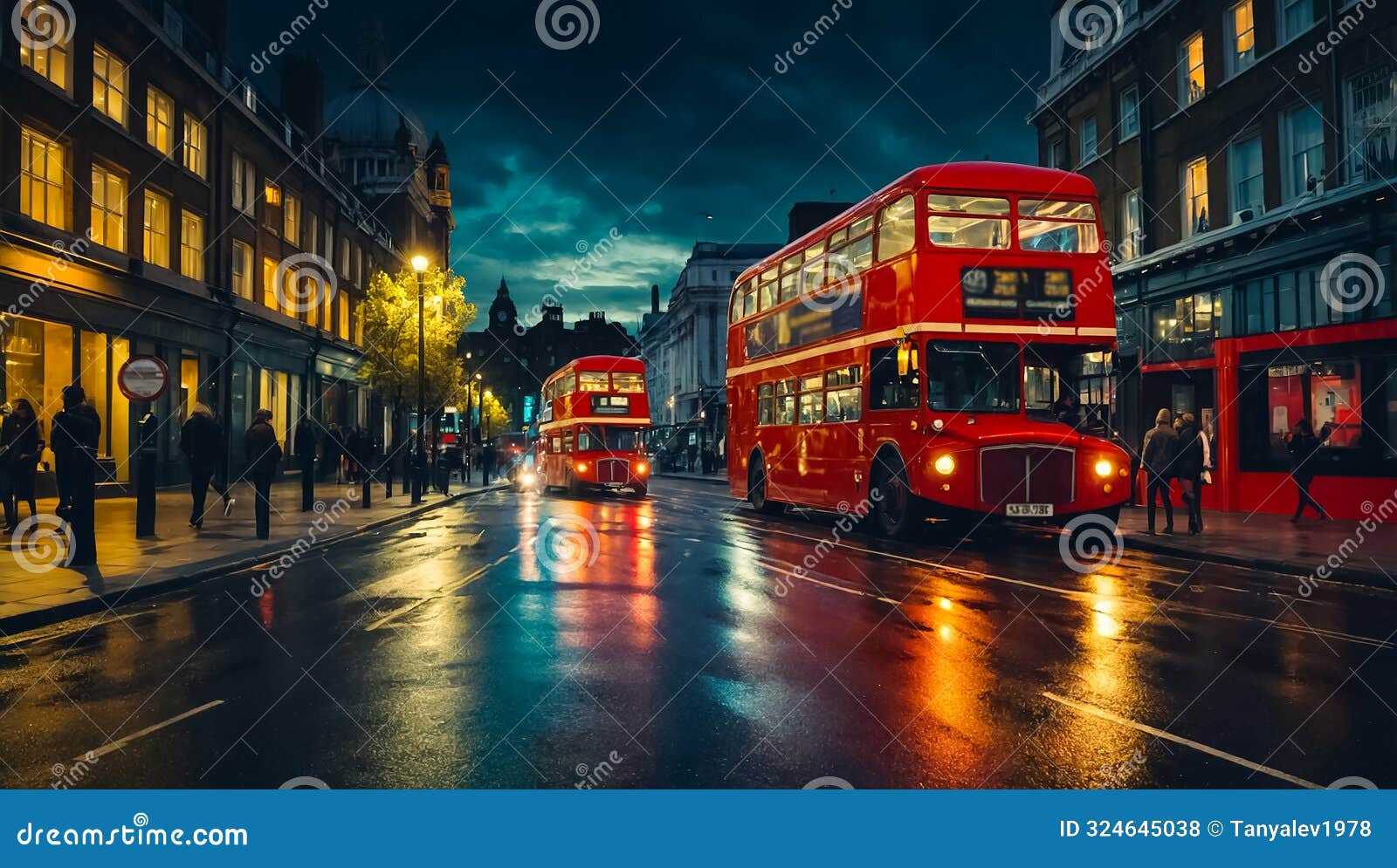 A Beautiful Street Scene In Victorian Era London Of The 19th Century ...