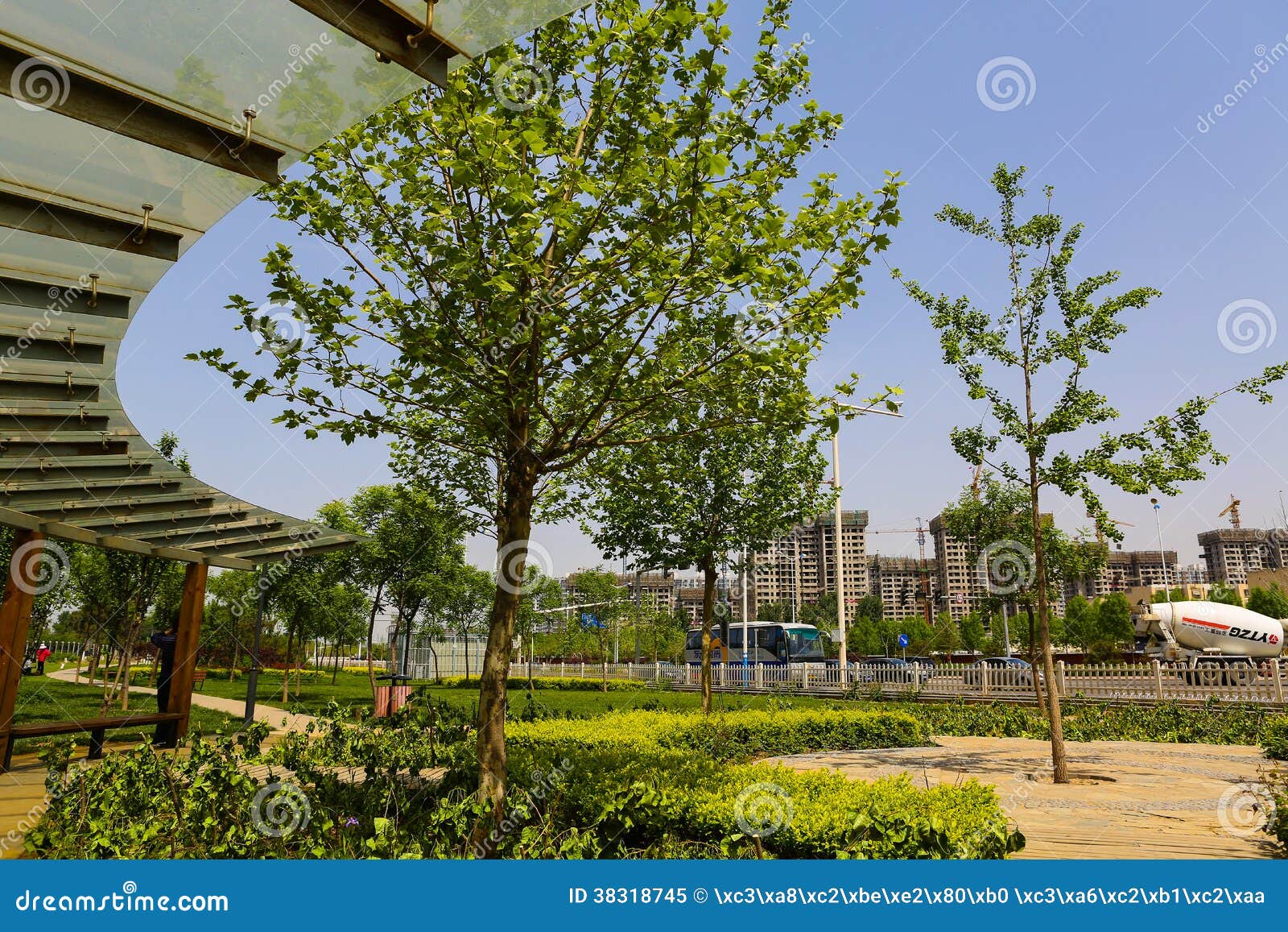 Beautiful street park stock image. Image of scene, scenery - 38318745