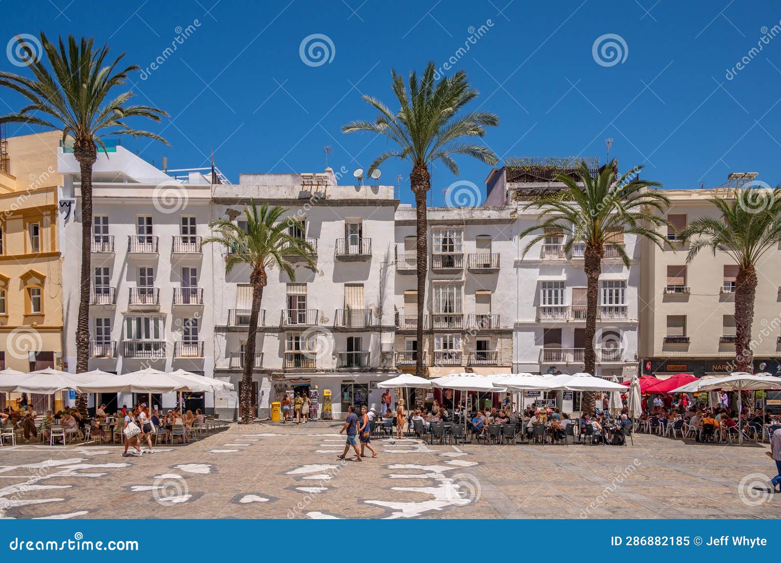 Architecture in the Cadiz Old Town Stock Image - Image of spain ...