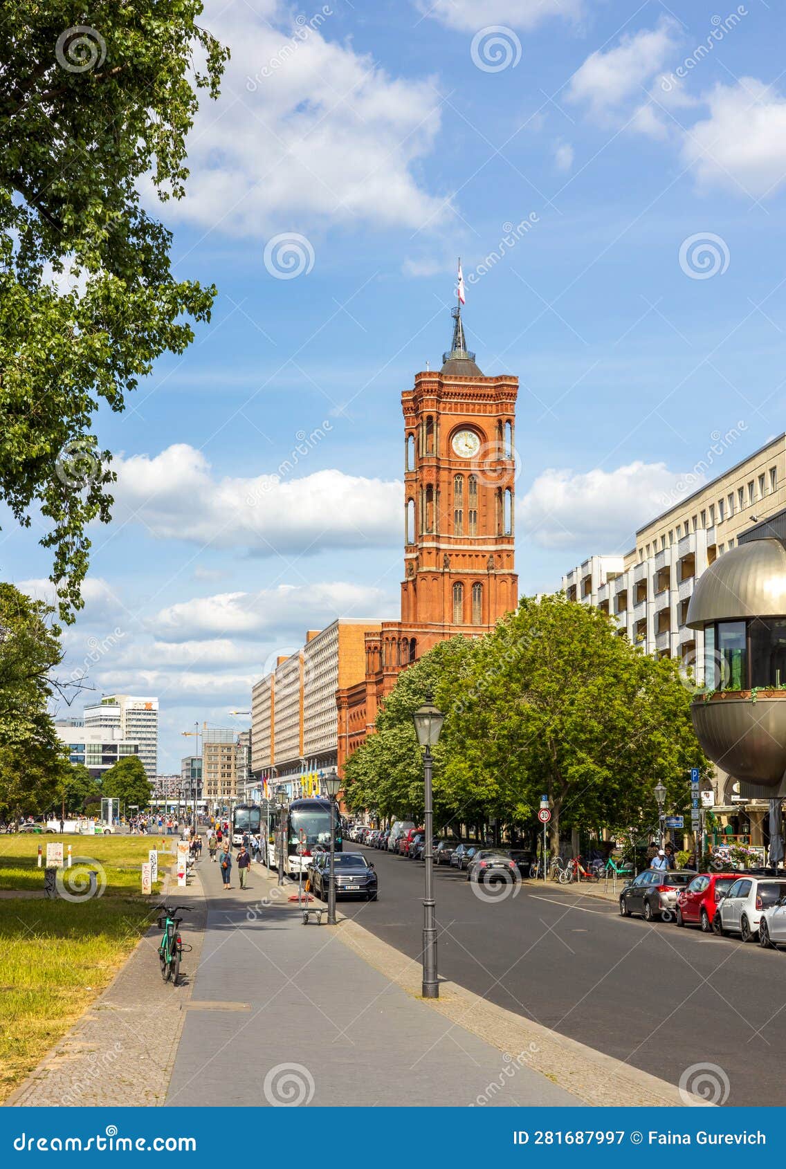 Beautiful Streets of Berlin on a Sunny Day Editorial Photography ...