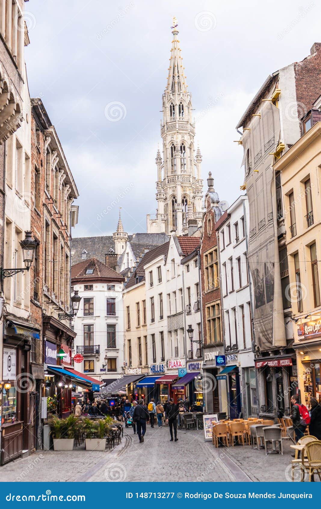 Beautiful Streets in Brussels. Cityscape Editorial Photography - Image ...
