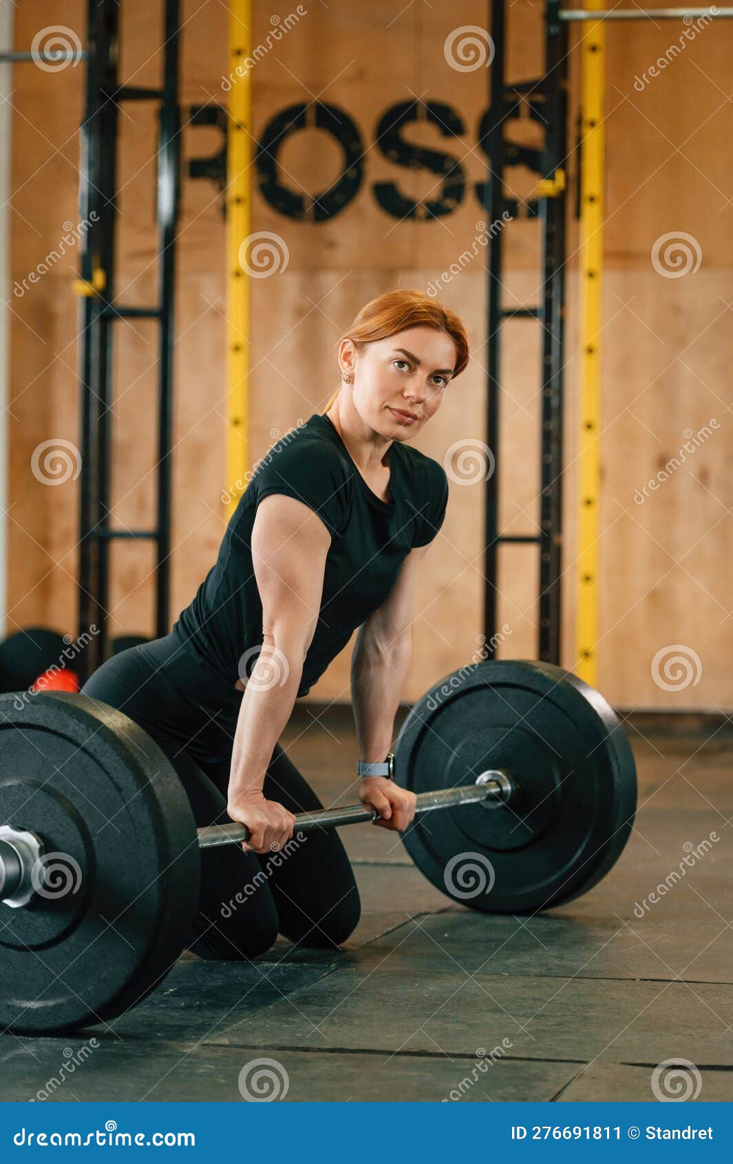 Beautiful Strong Woman is in the Gym Stock Image - Image of care ...