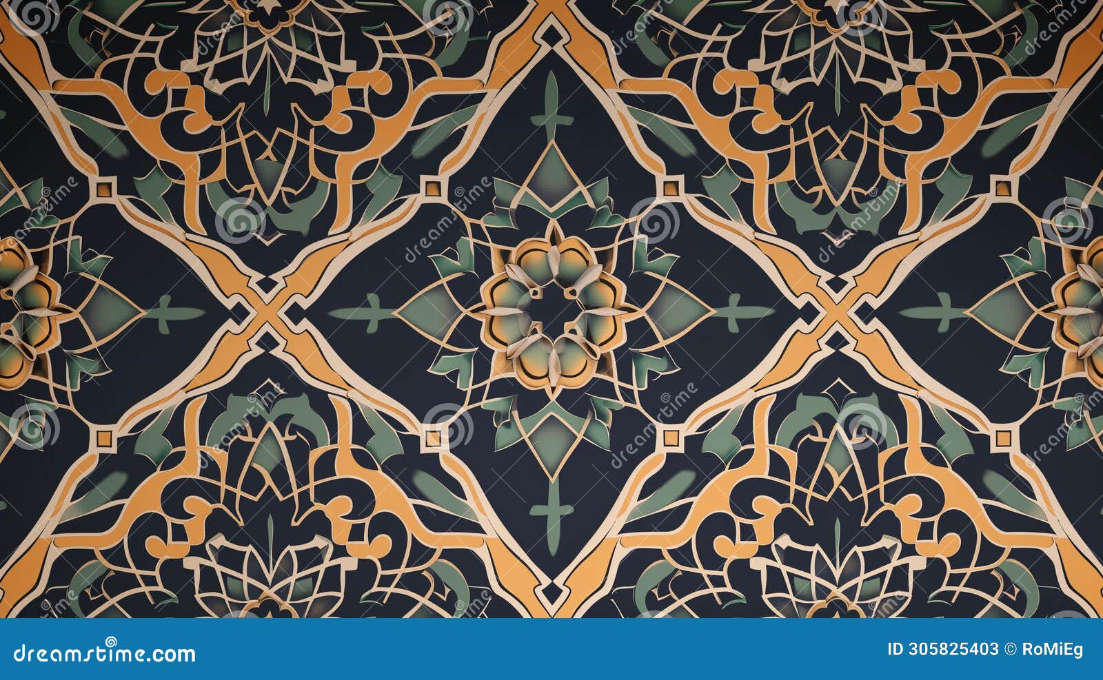 Beautiful Structure of a Repeating Pattern in Arabic Style Stock ...
