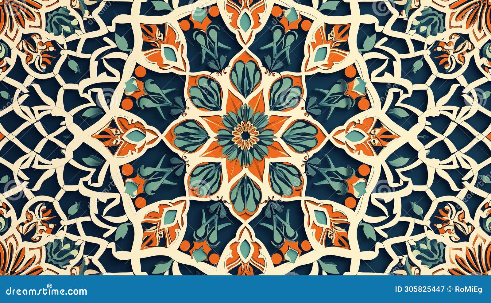 Beautiful Structure of a Repeating Pattern in Arabic Style Stock ...