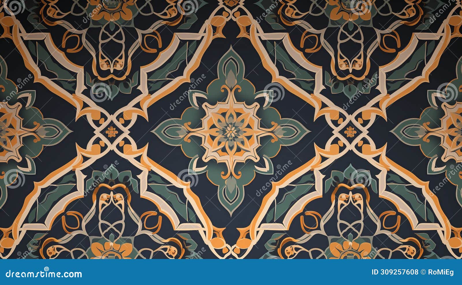 Beautiful Structure of a Repeating Pattern in Arabic Style Stock ...
