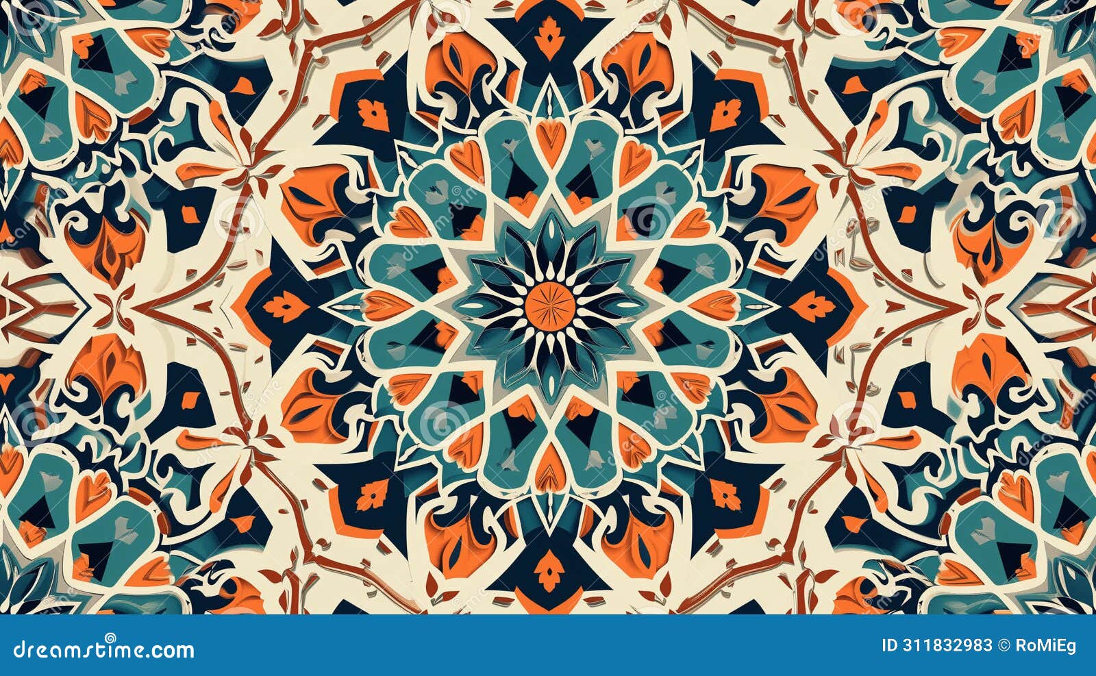 Beautiful Structure of a Repeating Pattern in Arabic Style Stock ...