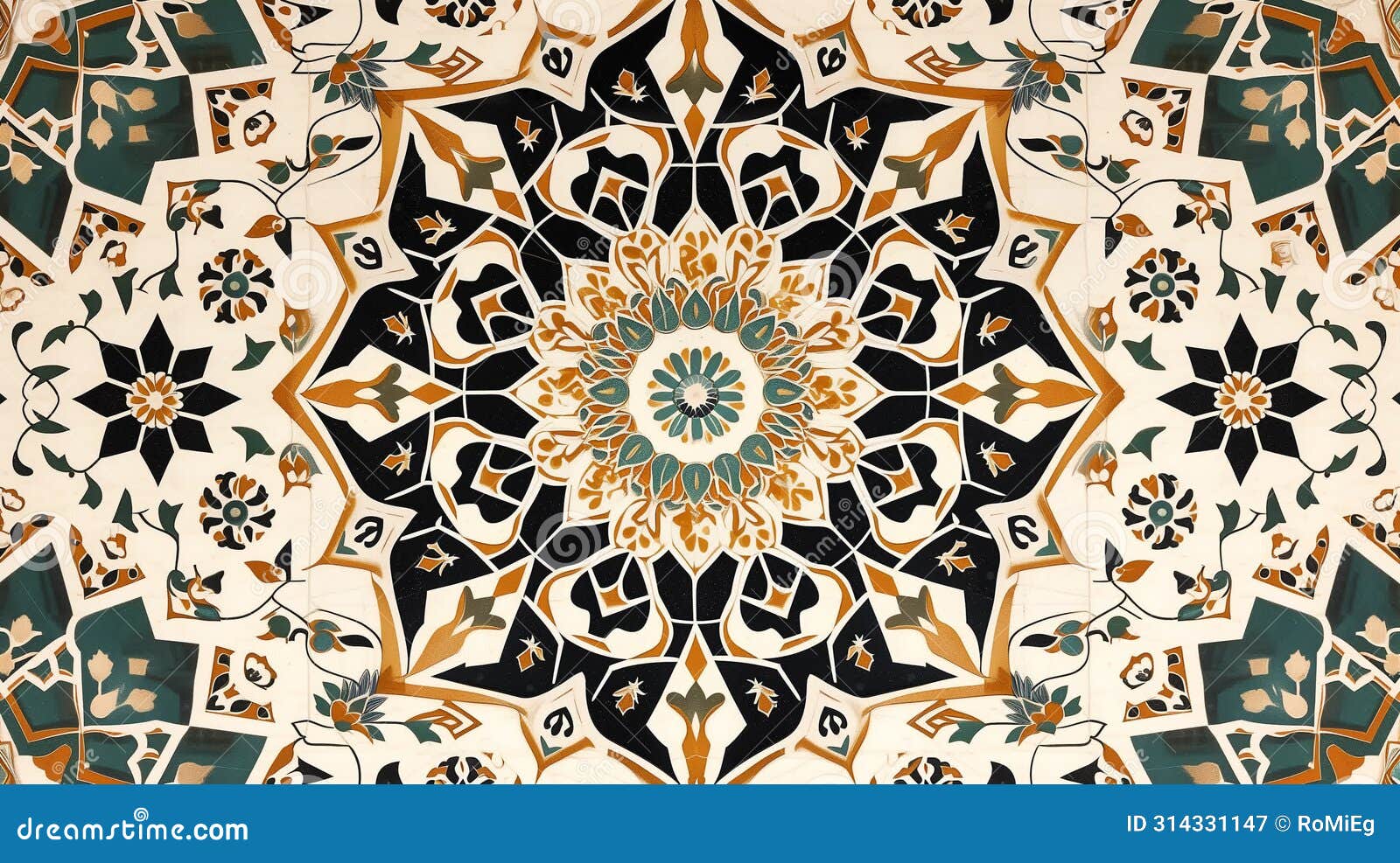 Beautiful Structure of a Repeating Pattern in Arabic Style Stock ...
