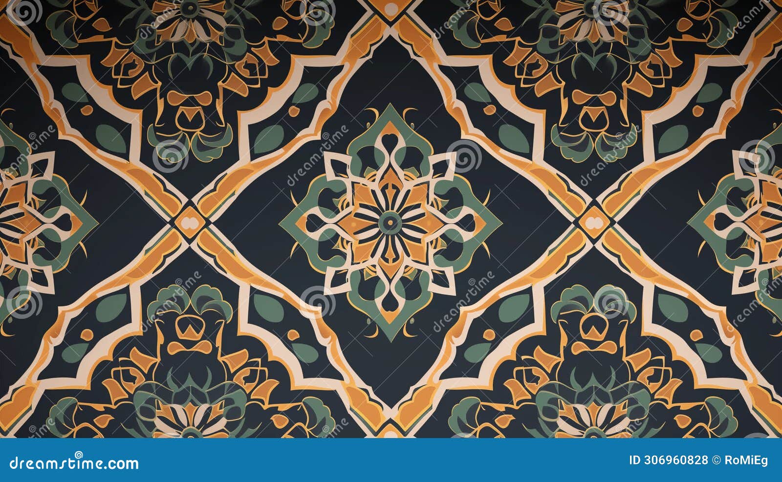 Beautiful Structure of a Repeating Pattern in Arabic Style Stock ...