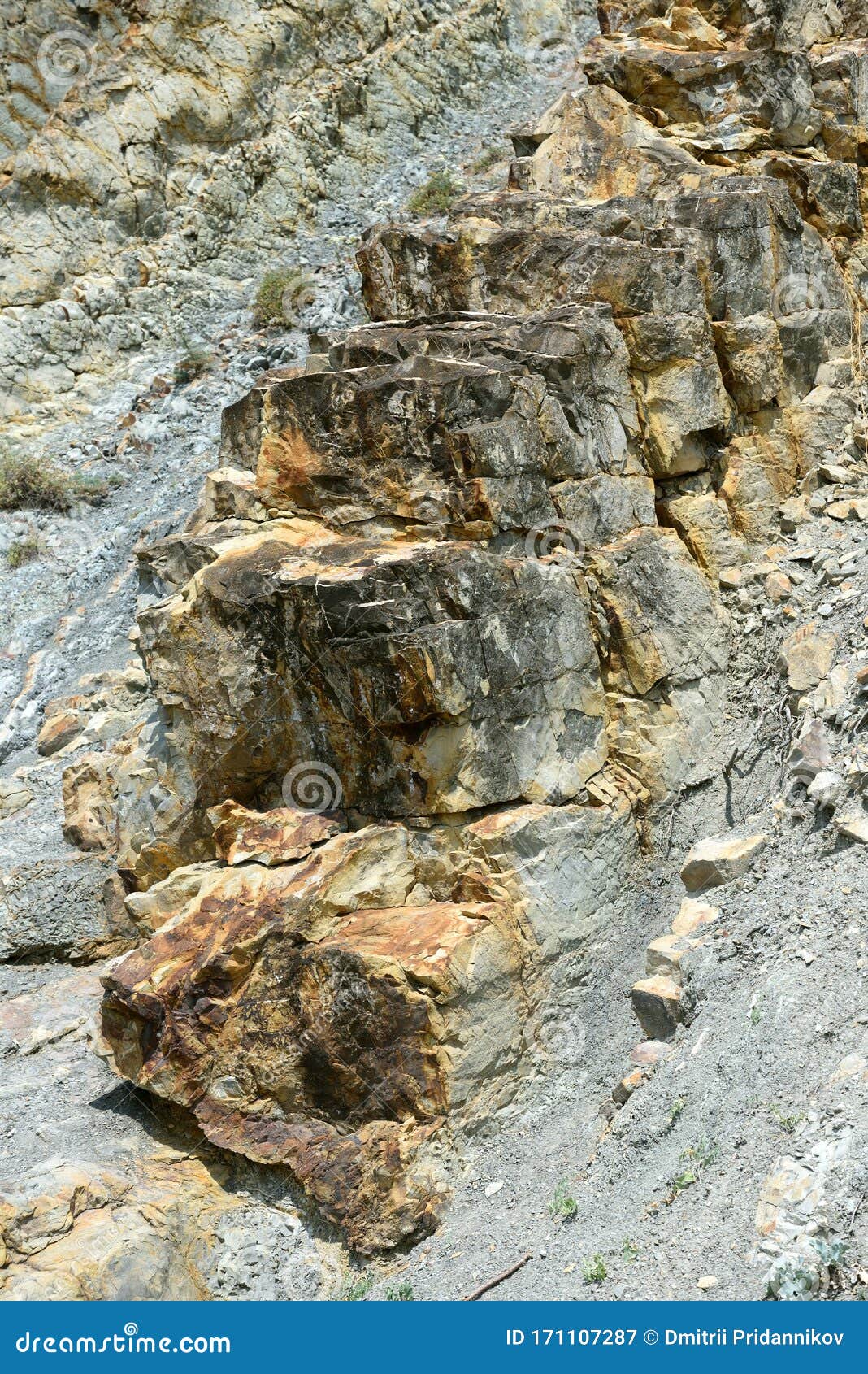 Beautiful Structure of the Rock, Large and Sharp Edges of One of the ...