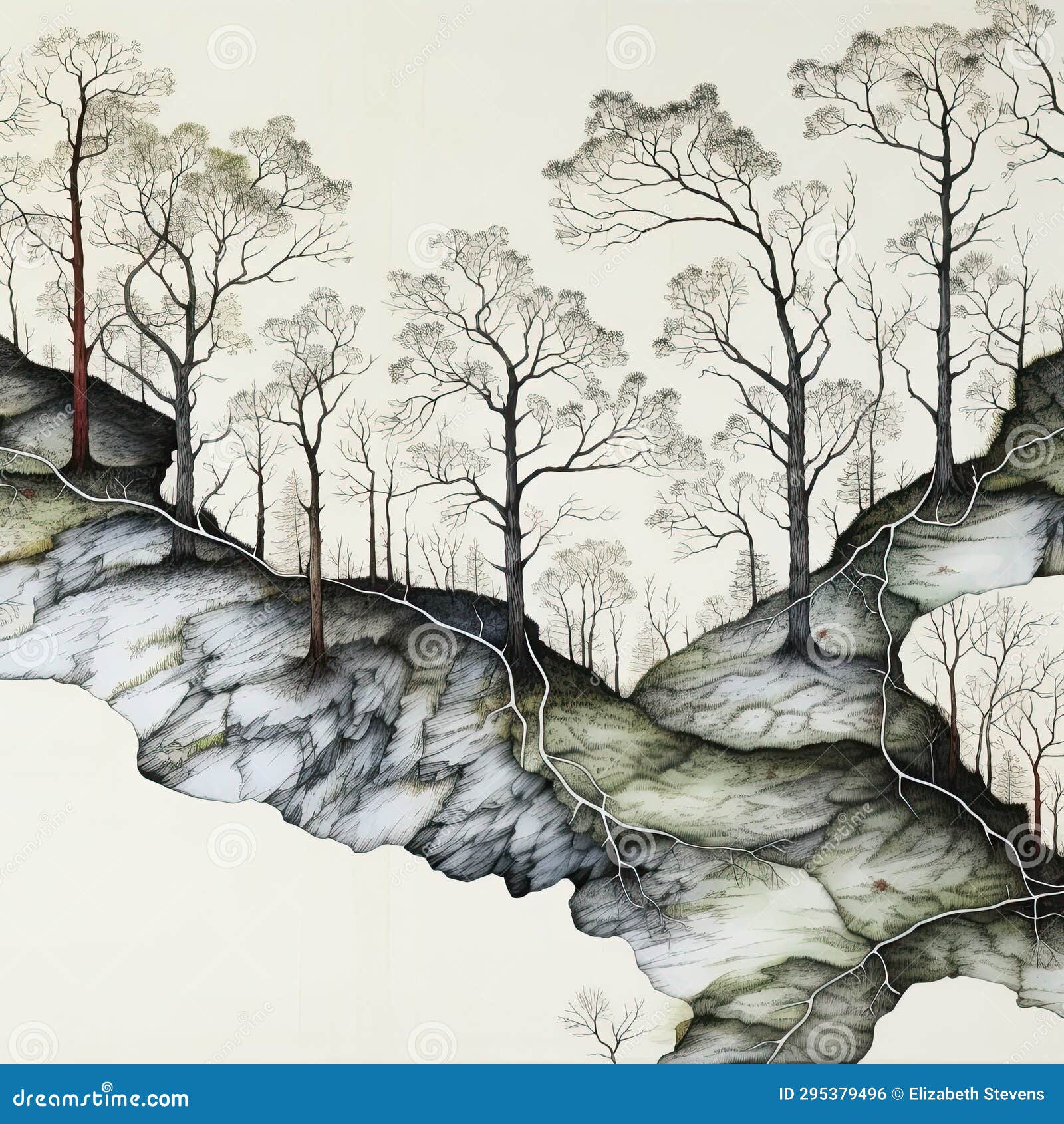 The Beautiful Structure Of Trees Royalty-Free Illustration ...