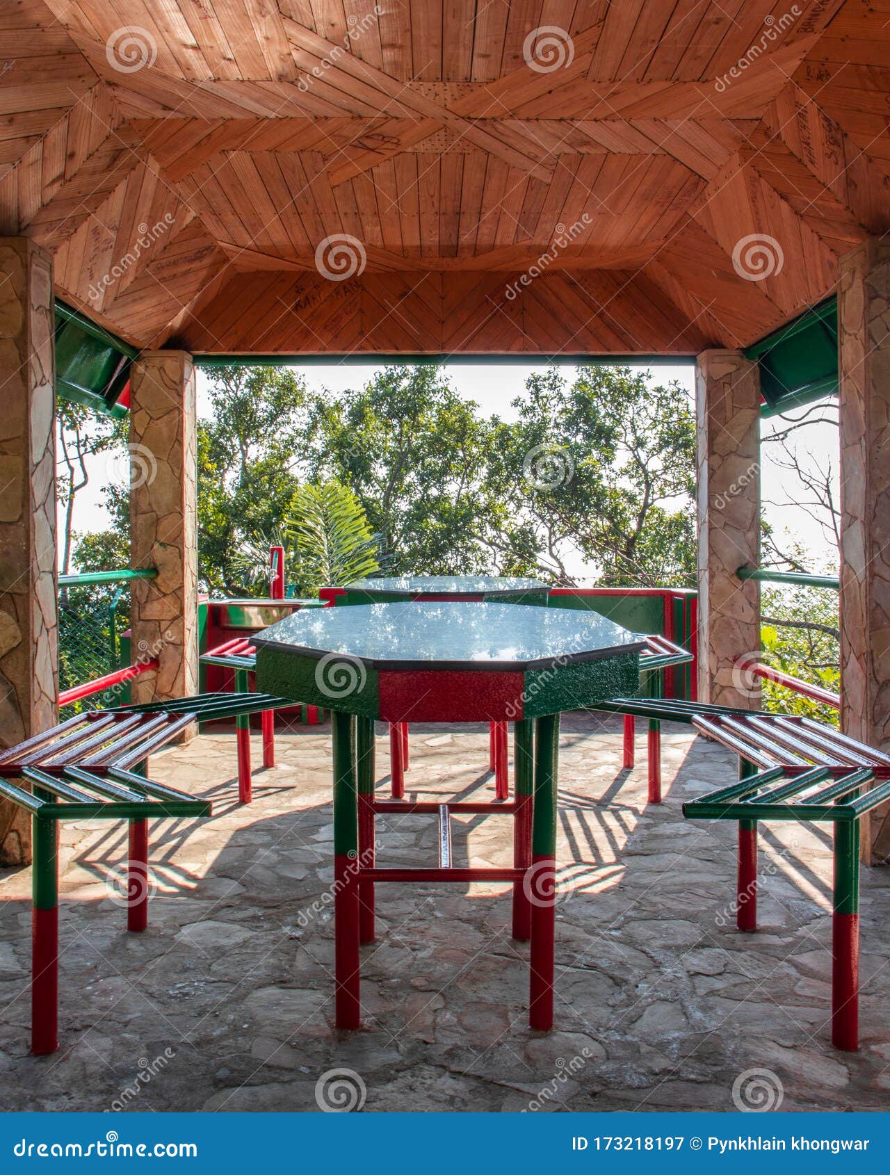 Beautiful Structures in the Park Stock Image - Image of alone, feeling ...