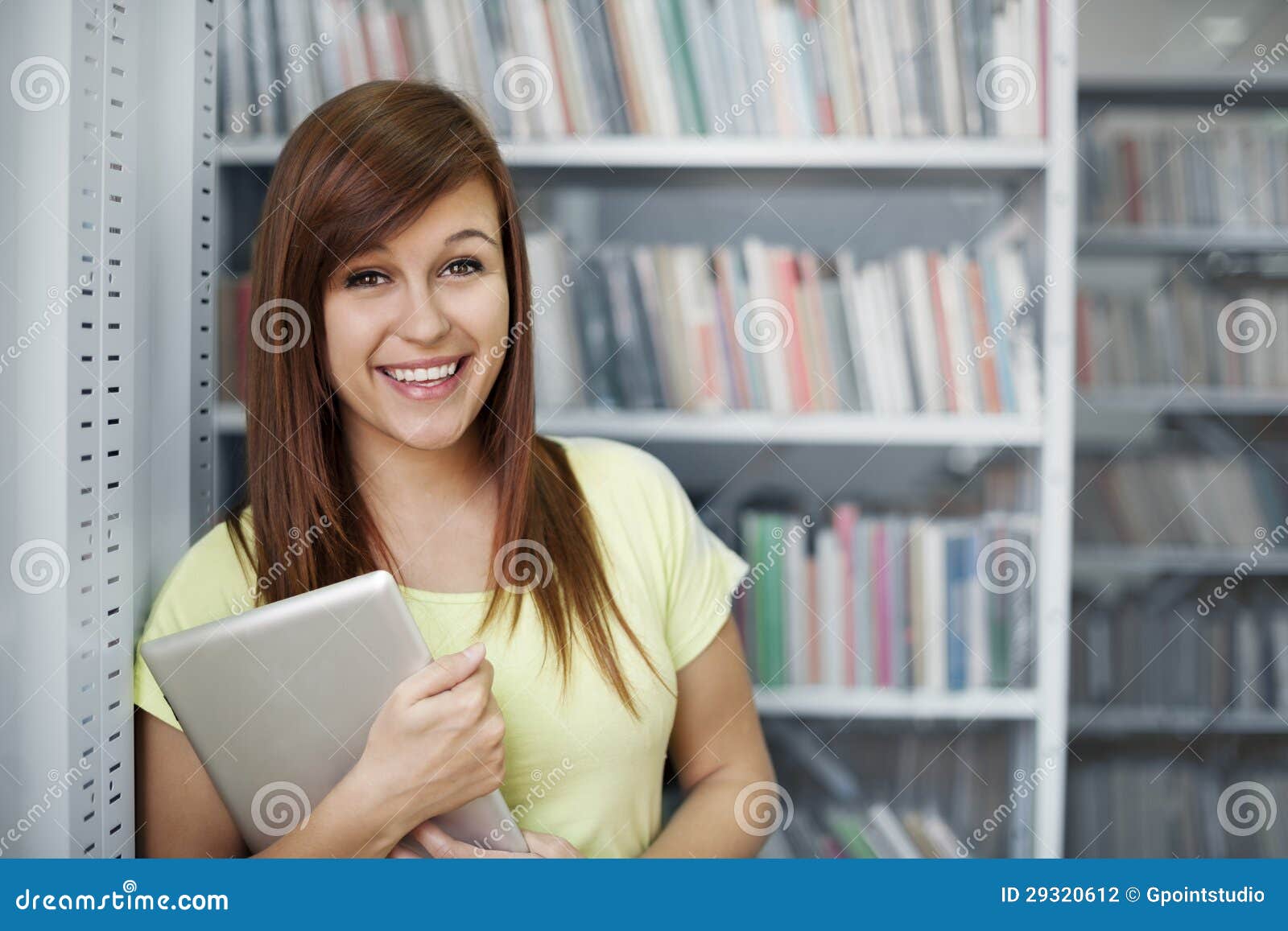 Beautiful student girl stock photo. Image of long, portrait - 29320612