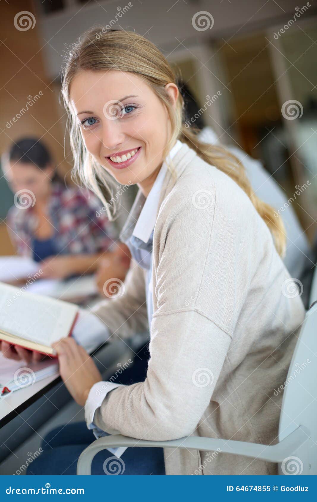 Beautiful Student Girl Studying Stock Image - Image of girl, portrait ...