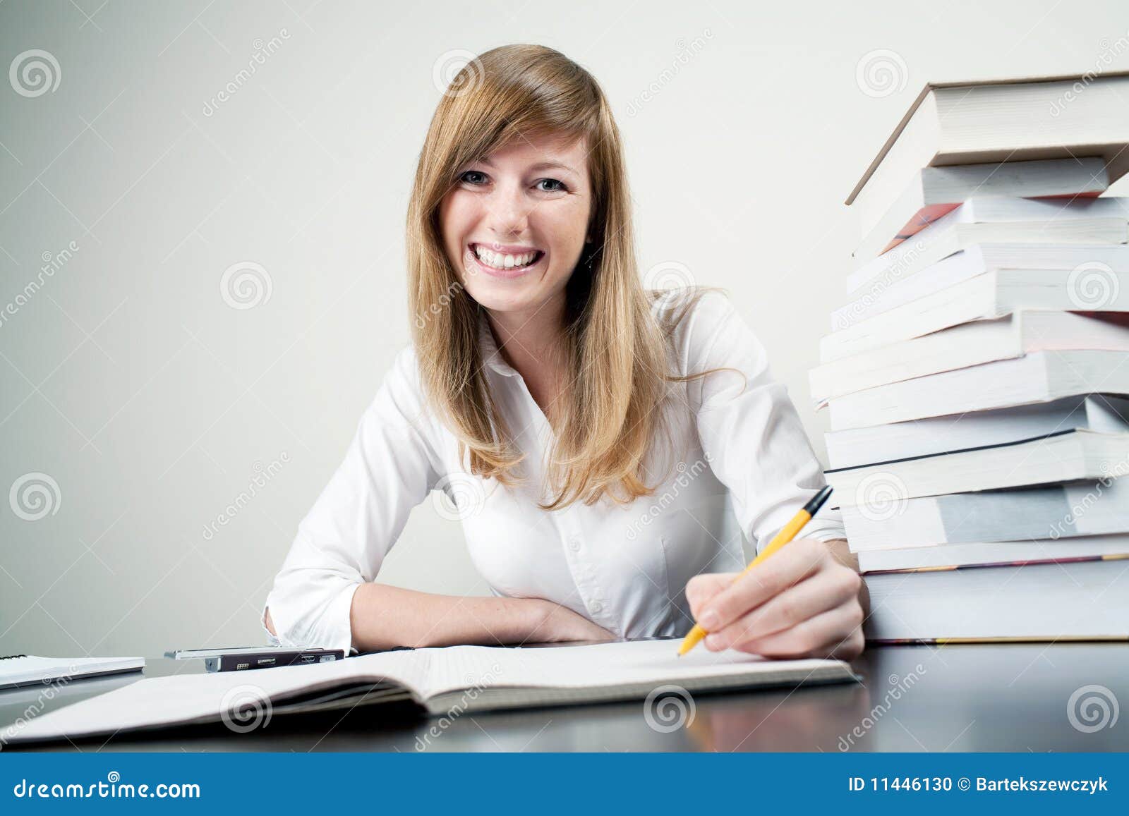 Beautiful student smiling stock photo. Image of beautiful - 11446130