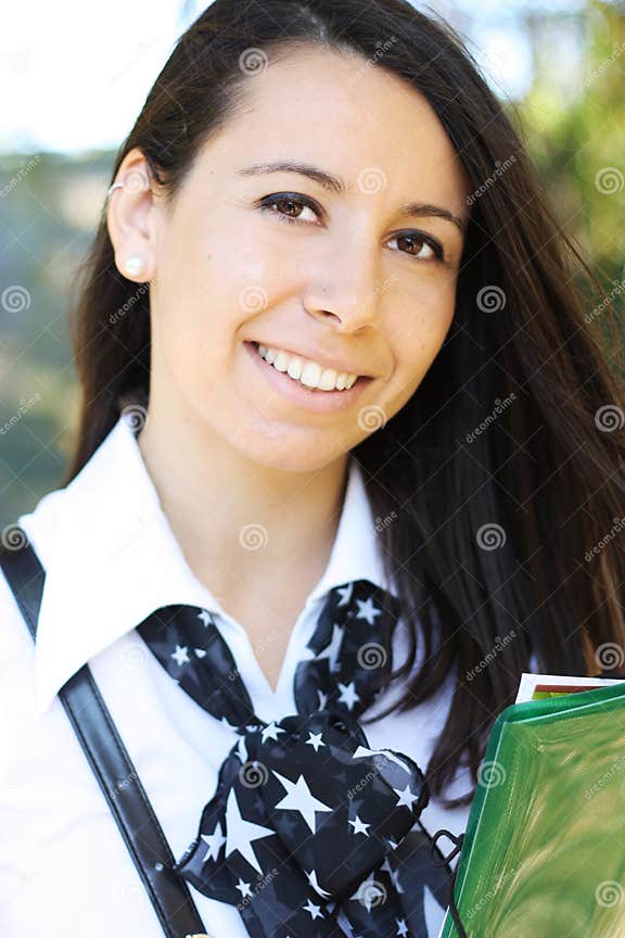 Beautiful student smiling stock photo. Image of urban - 21483324
