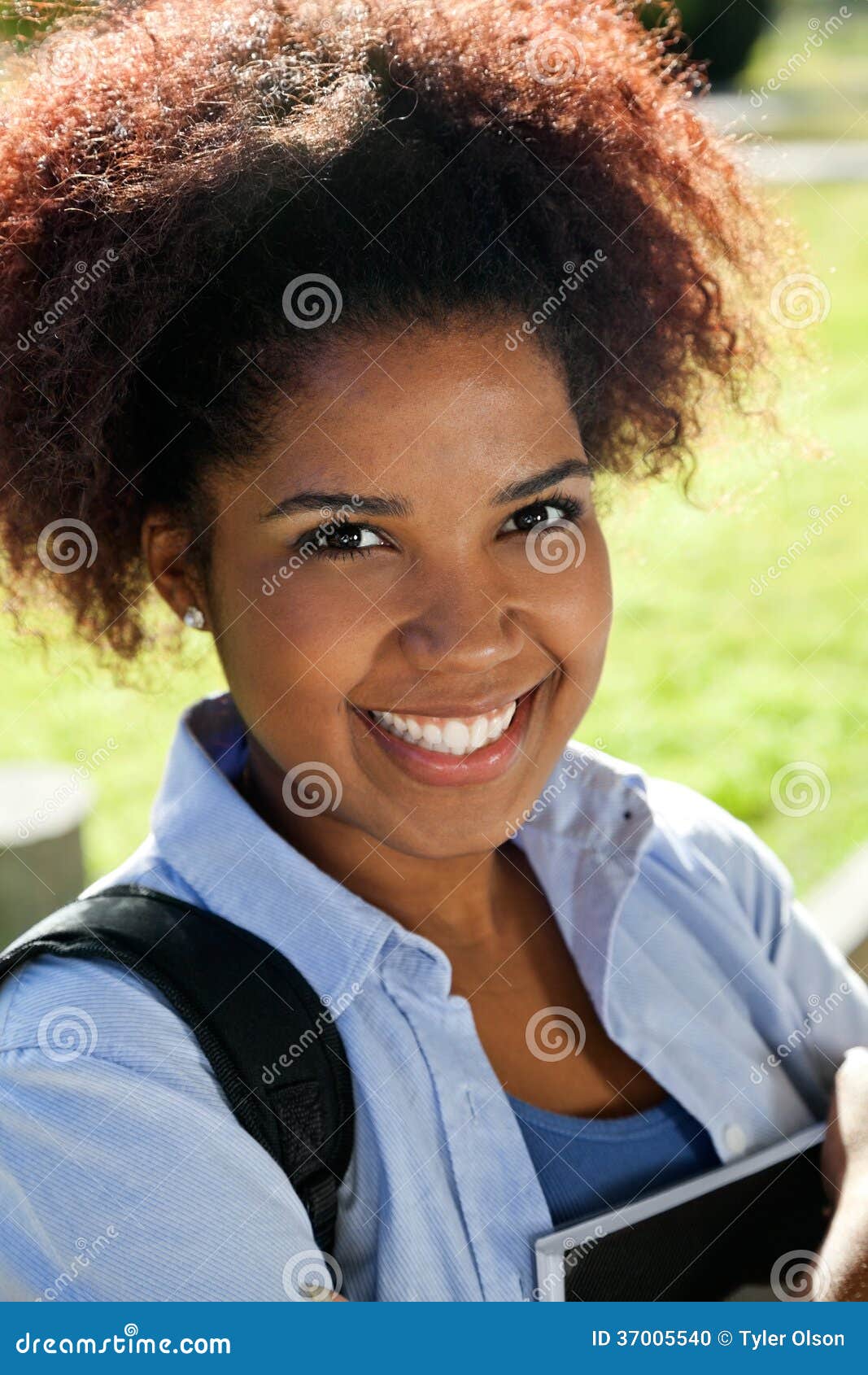 Beautiful Student Smiling on College Campus Stock Photo - Image of ...