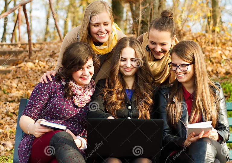 Beautiful students stock photo. Image of beautiful, positive - 35552144