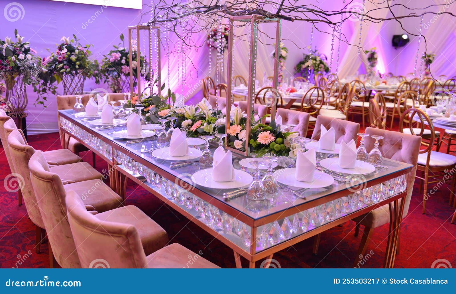 A Beautiful Styled Table with Raspberry Cakes, Editorial Photography ...